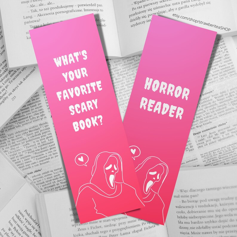 Scream Ghost Face Printable Bookmarks horror Reader, Scary Movie Print ...
