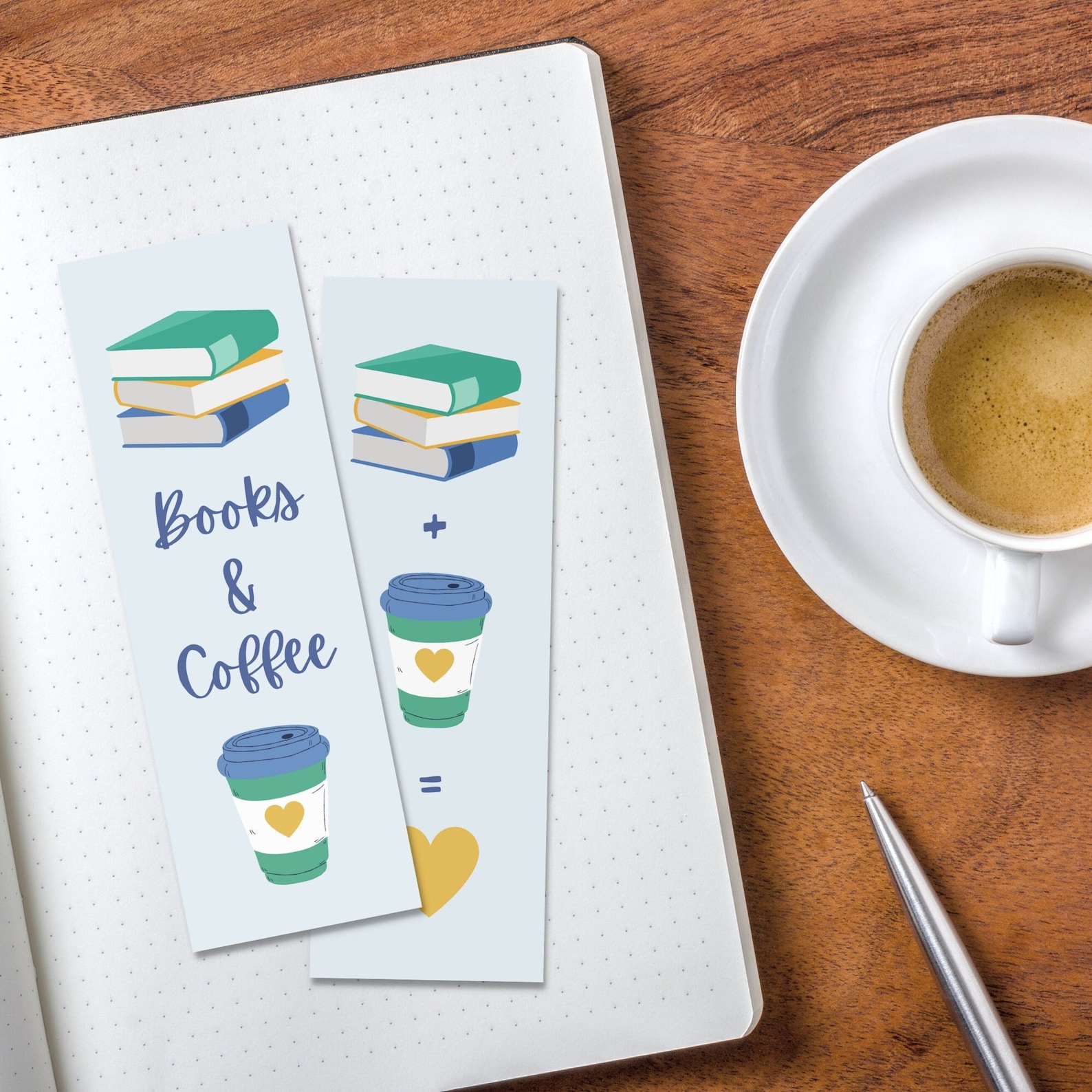 Books and Coffee Printable Bookmarks (gifts for Readers, Bookish Gifts ...