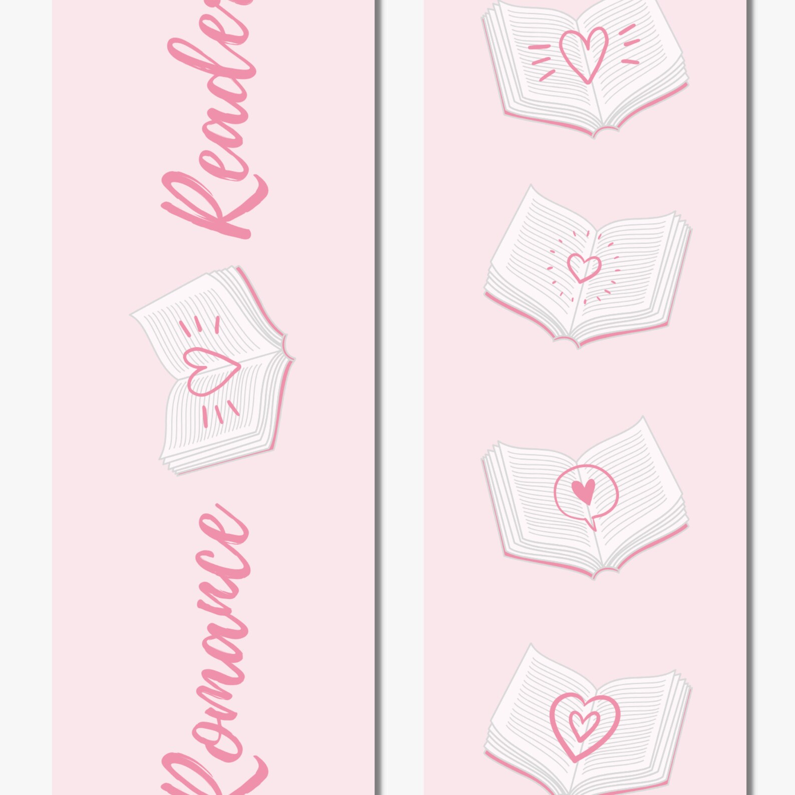 Romance Reader Printable Bookmarks (cute Kawaii Bookmark, Bookish Gift ...