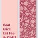 Sad Girl Lit Fic and Chill Printable Bookmarks - PNG & PDF Funny Cute ...