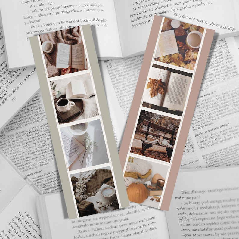 Aesthetic Books and Coffee Printable Bookmarks - Spring Bookmarks, Fall ...
