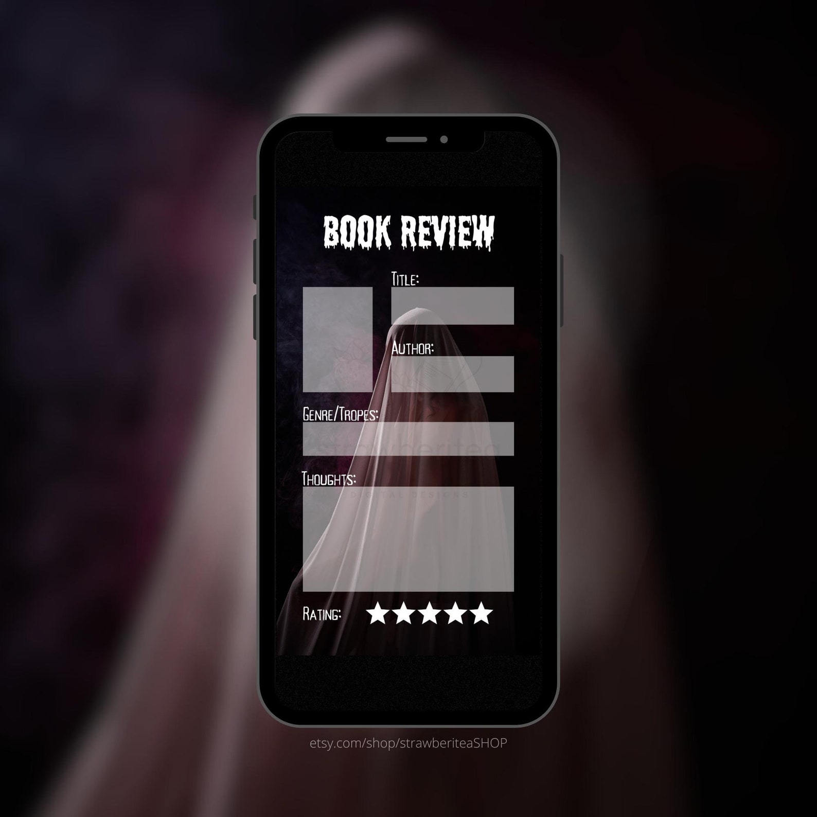 HORROR Instagram Story Reading Tracker Templates - JPG Scary Spooky ...