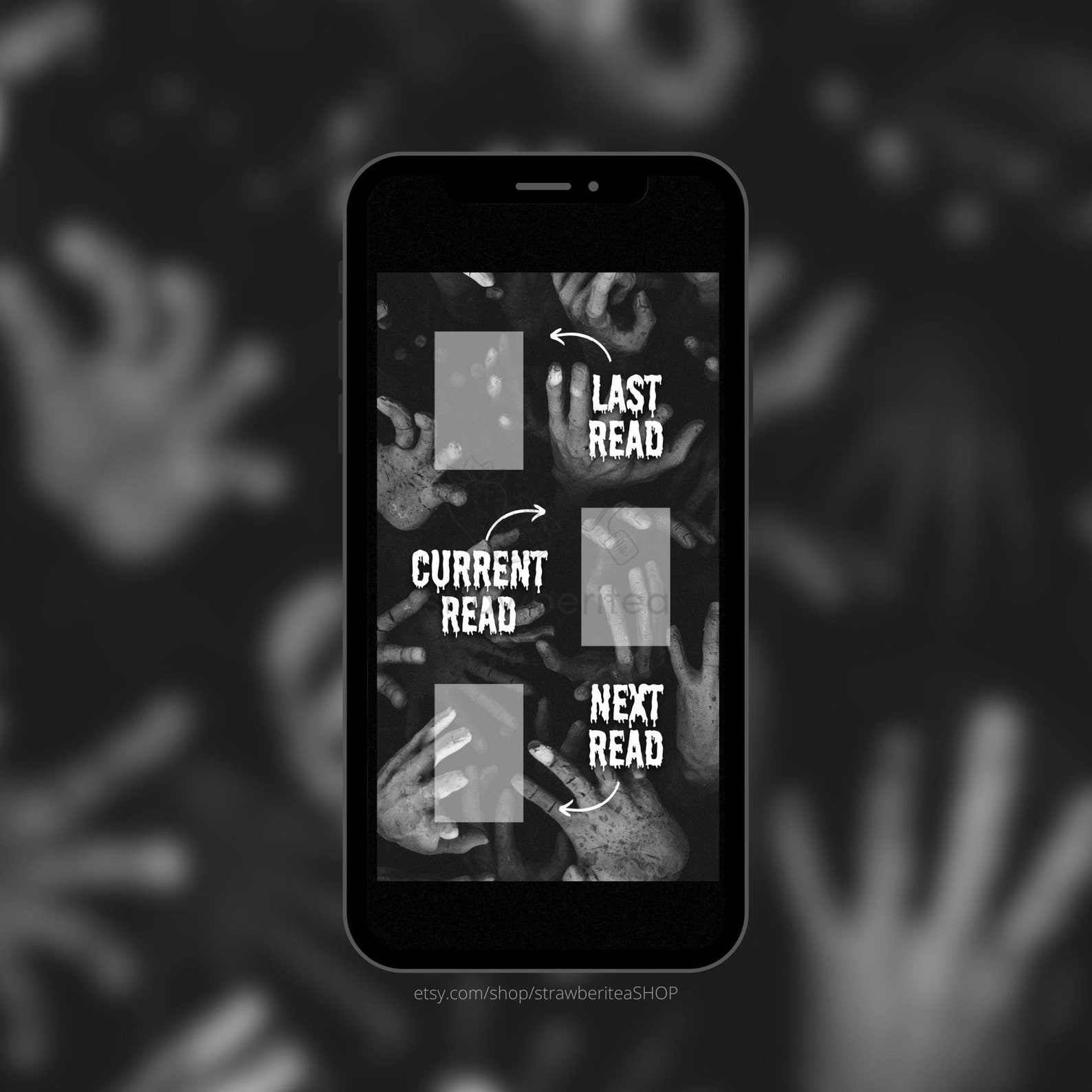 HORROR Instagram Story Reading Tracker Templates - JPG Scary Spooky ...