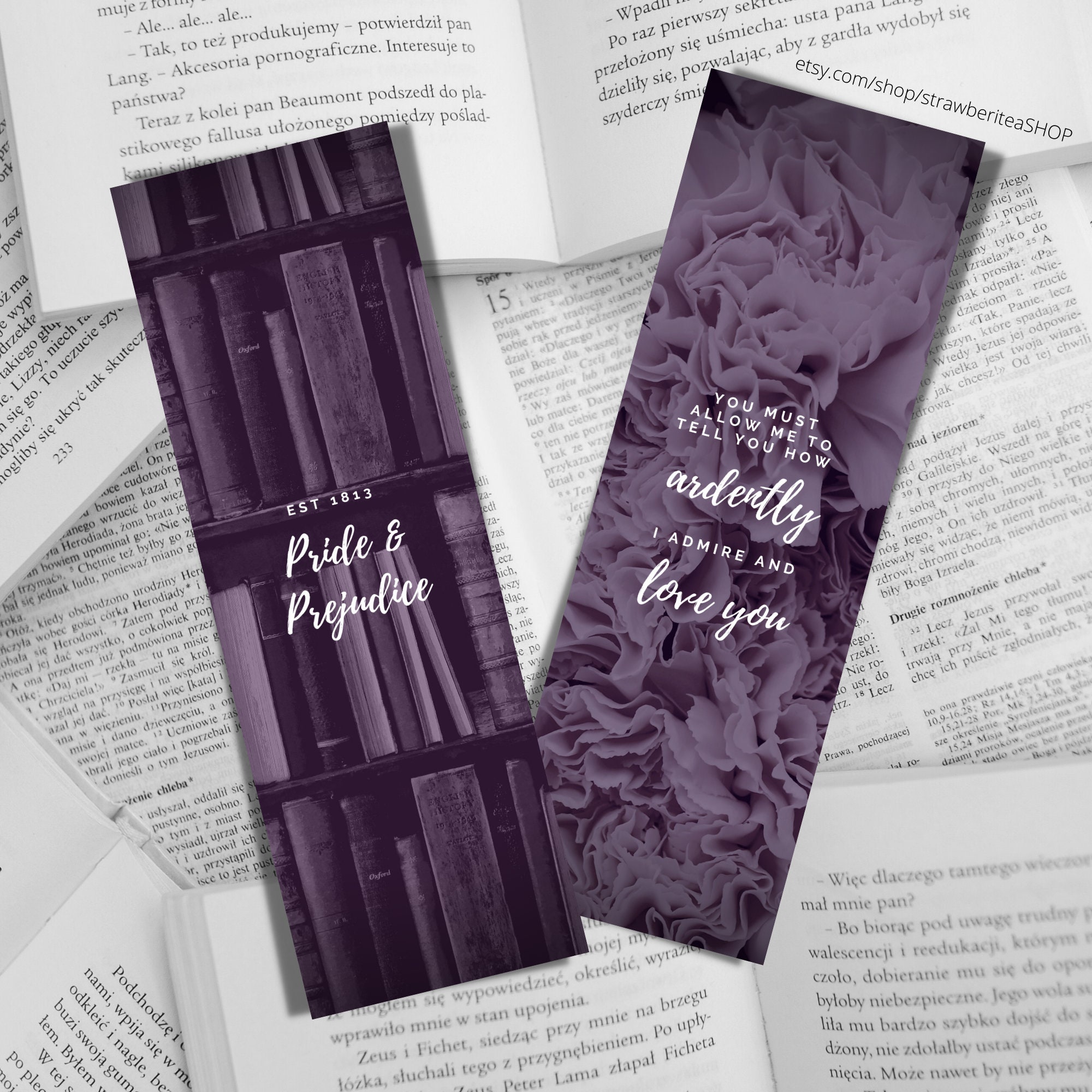 Romance Classics Printable Bookmark Bundle Jane Eyre, Pride and ...