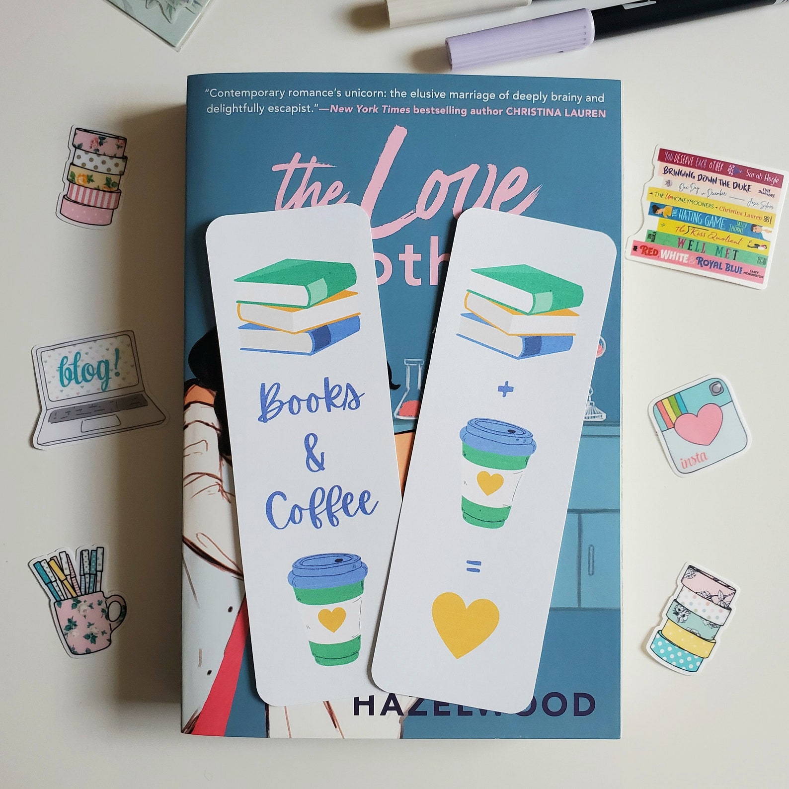 Books and Coffee Printable Bookmarks (gifts for Readers, Bookish Gifts ...