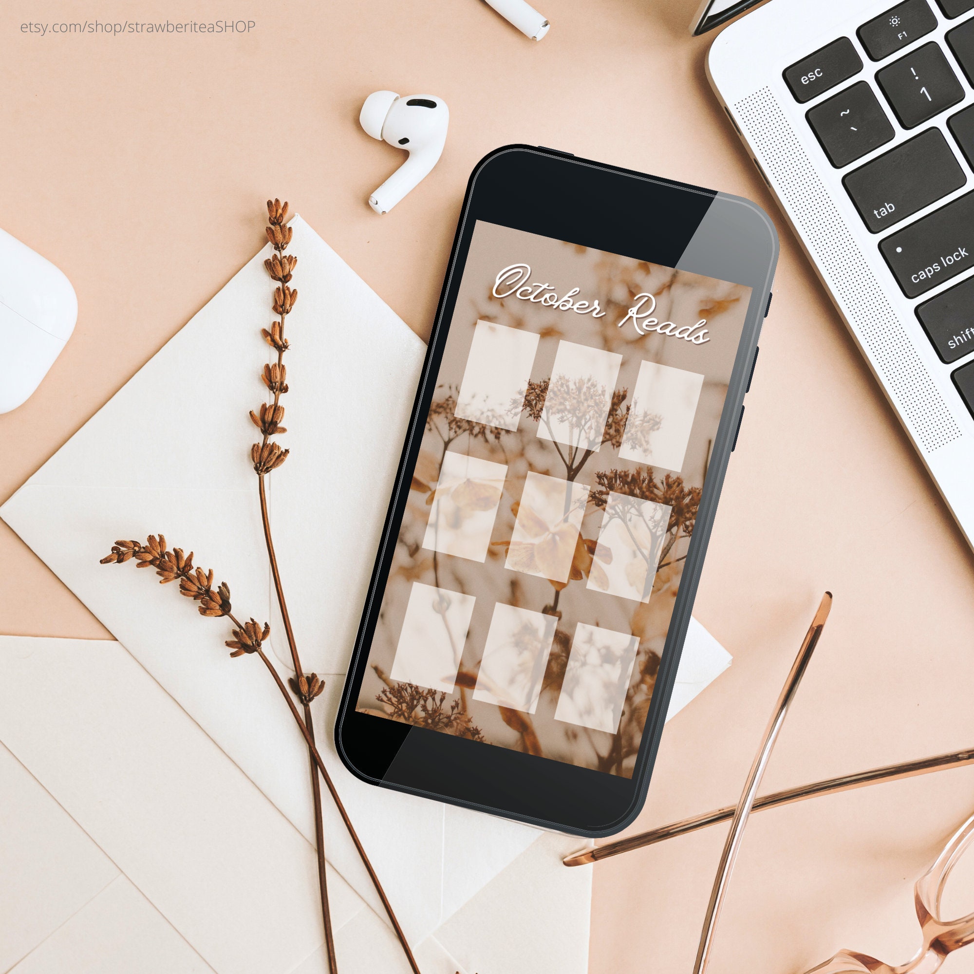 LIGHT VINTAGE FLOWERS - 12 Instagram Story Monthly Reading Tracker ...