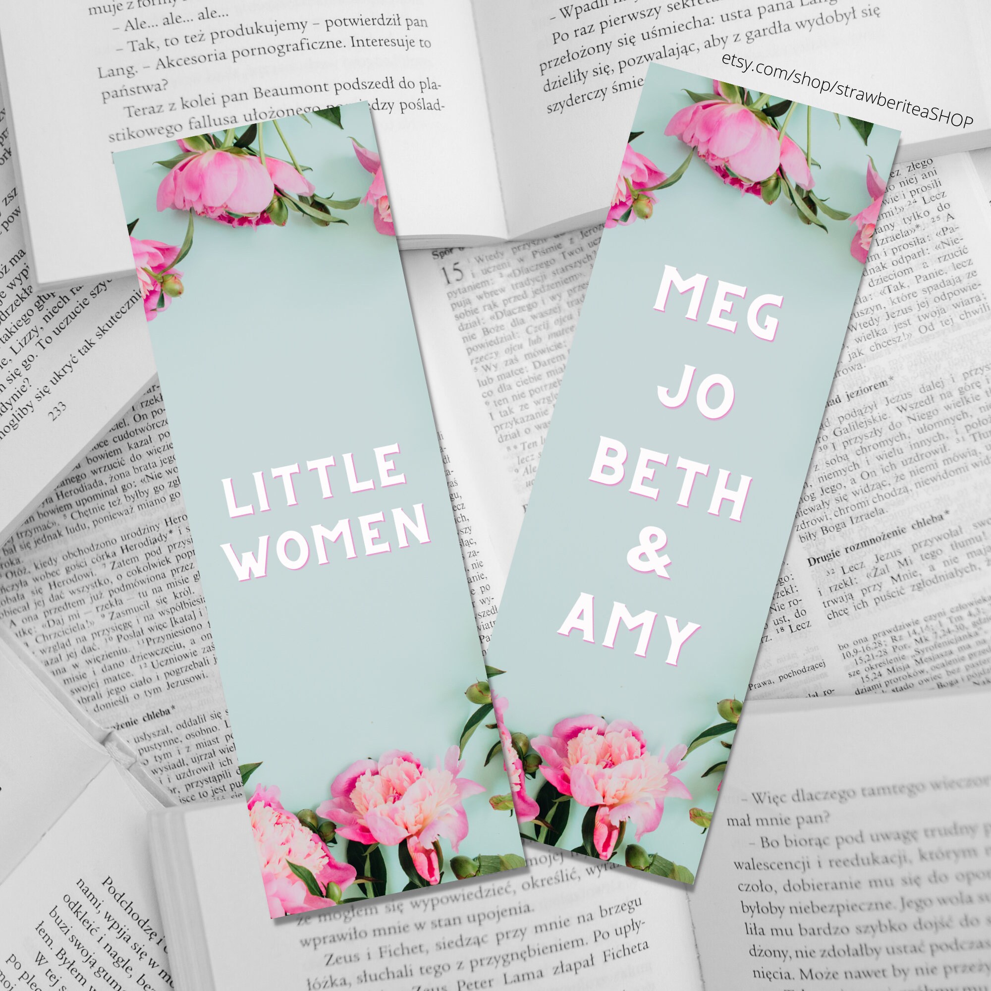 Little Women Printable Bookmarks - Floral Literary Classics Bookmarks ...