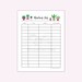 Printable Reading Log for Plant Lovers - Minimal Planner Printable ...