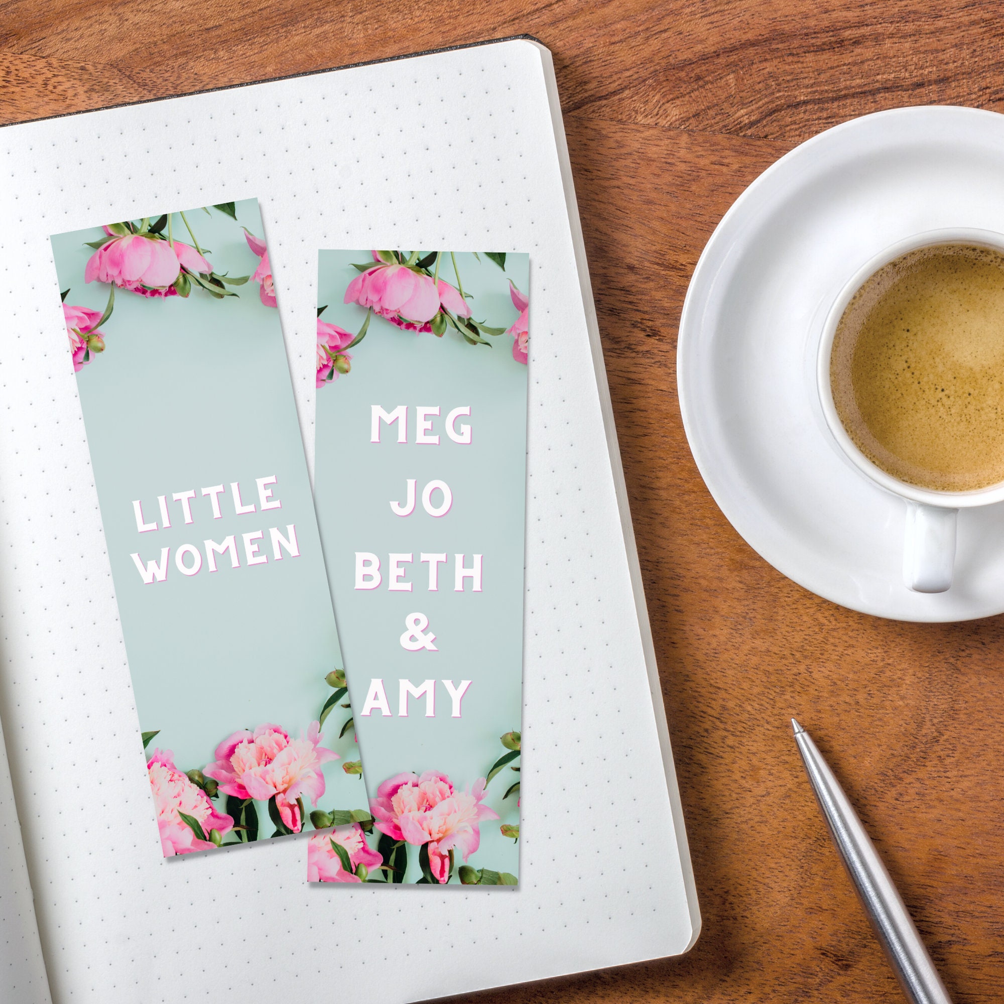 Little Women Printable Bookmarks - Floral Literary Classics Bookmarks ...