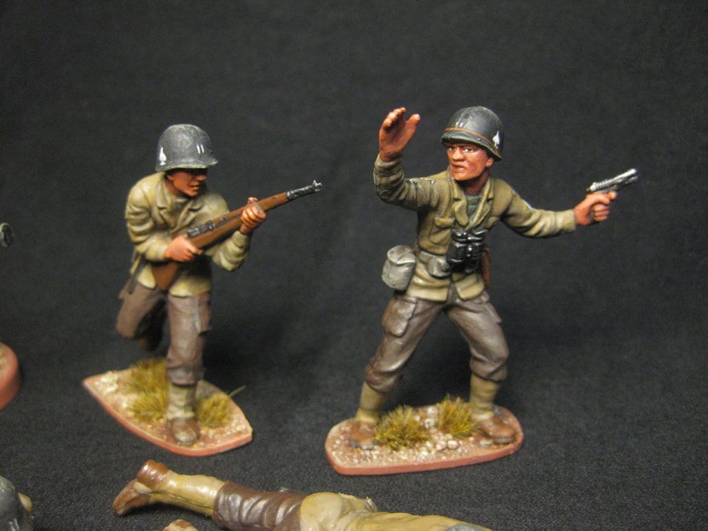 5 Vintage Airfix 1:32, 54mm, WW2 Figures u.s. Infantry Cicily 1943 ...