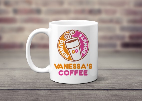 Personalized Dunkin Donut Inspired Mug | Etsy