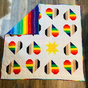 Pride Quilt. Pride Month. Throw Quilt. Handmade Quilt. Celebrate Pride ...