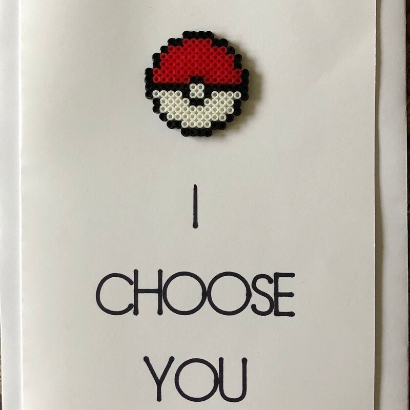 Perler Bead Card - Etsy