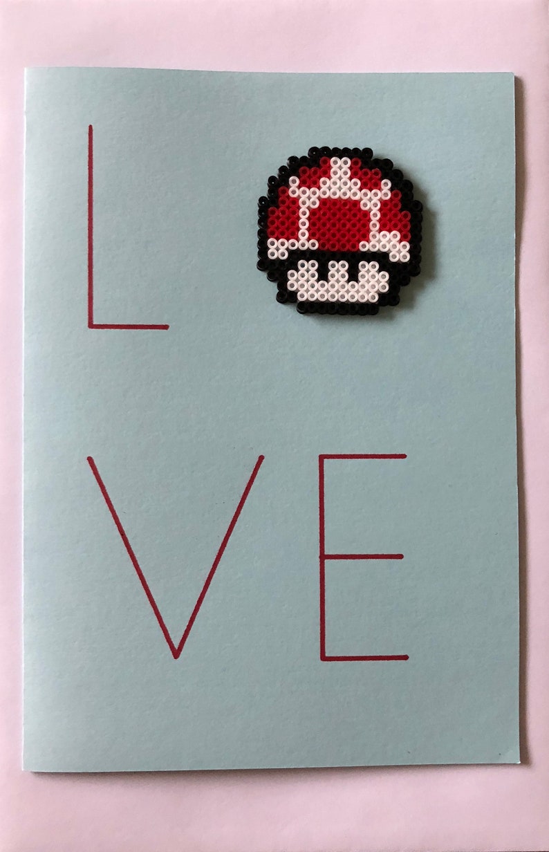 3D Card, Perler Bead Card, Cards for Gamers, Greeting Cards, Funny ...
