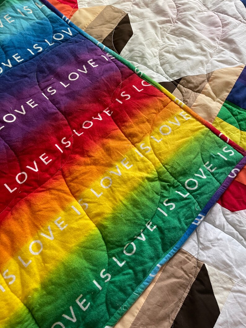 Pride Quilt. Pride Month. Throw Quilt. Handmade Quilt. Celebrate Pride ...