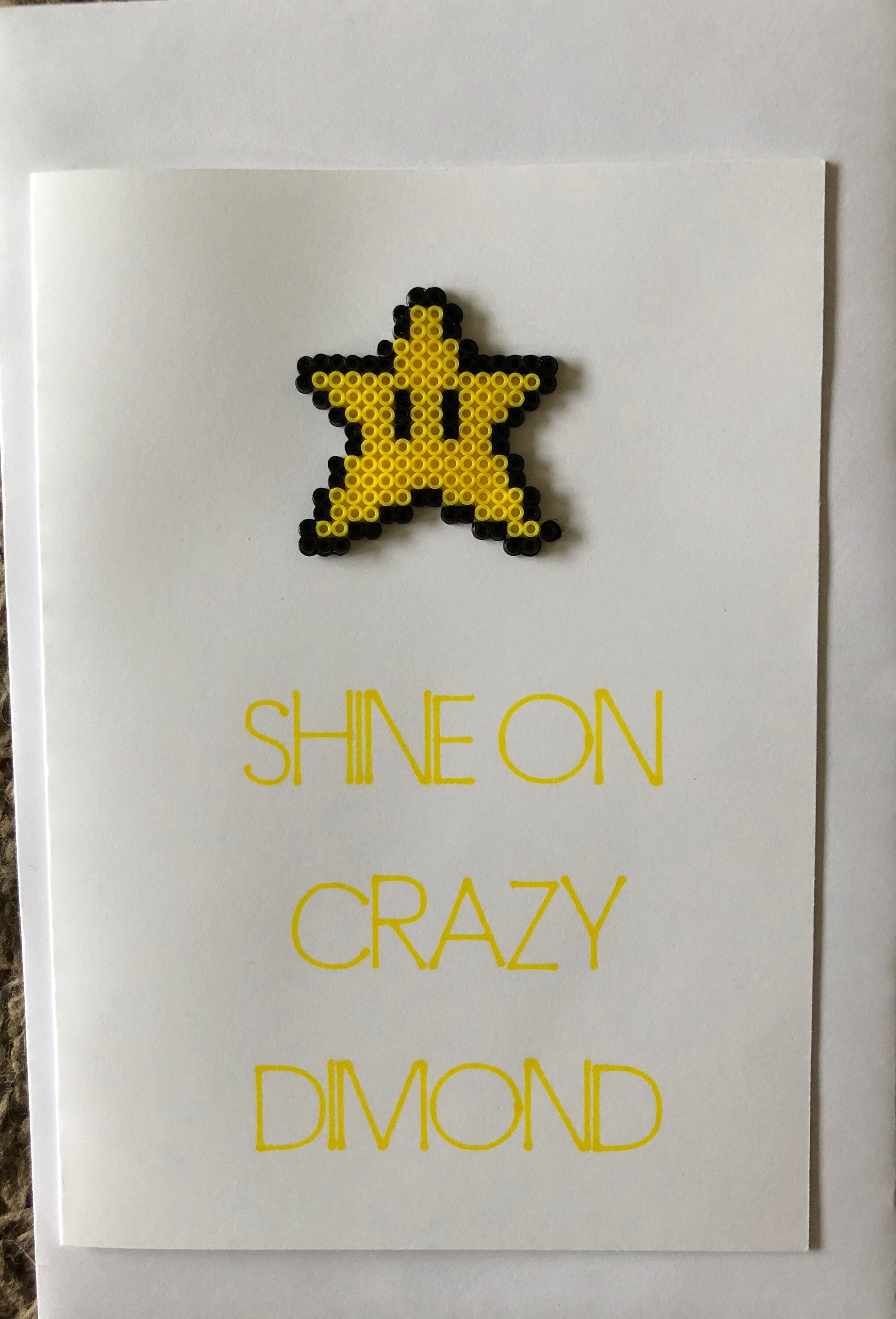 3D Card, Perler Bead Card, Cards for Gamers, Greeting Cards, Funny ...