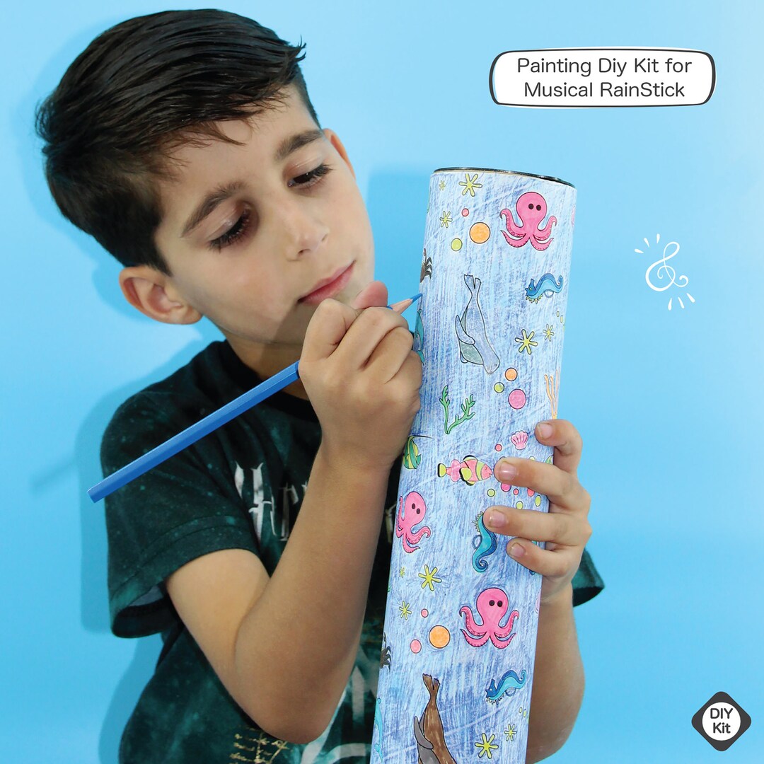 Kids Coloring Sea Animals Kit, Paint Kit for Kids, DIY Musical ...