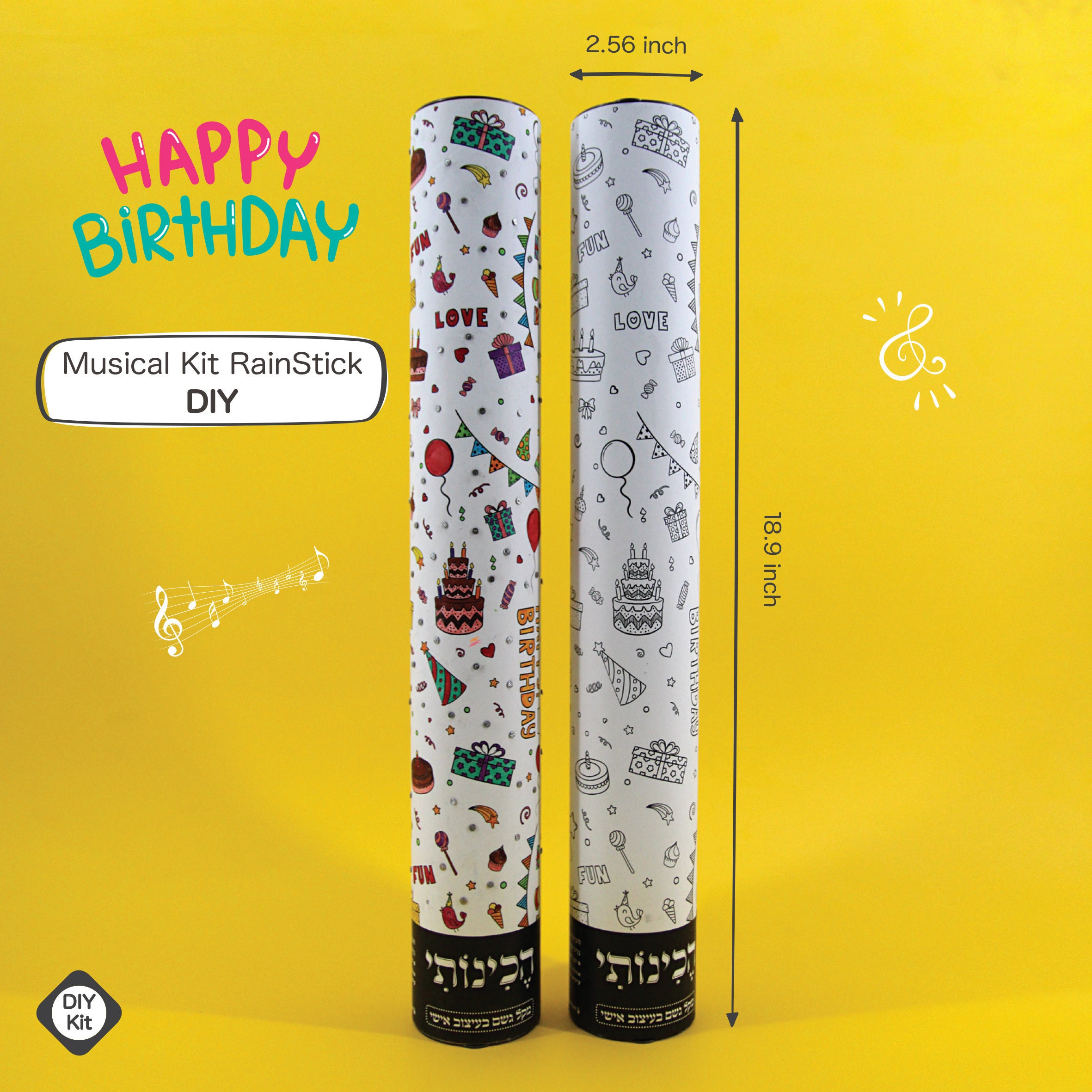 DIY Musical Rain Stick Kit for Kids, Birthday Celebration Kit, Craft ...