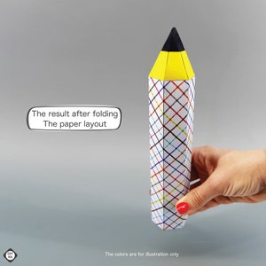 3D Coloring Pattern Paper, Easy Papercraft Activity, Craft Paper Models ...