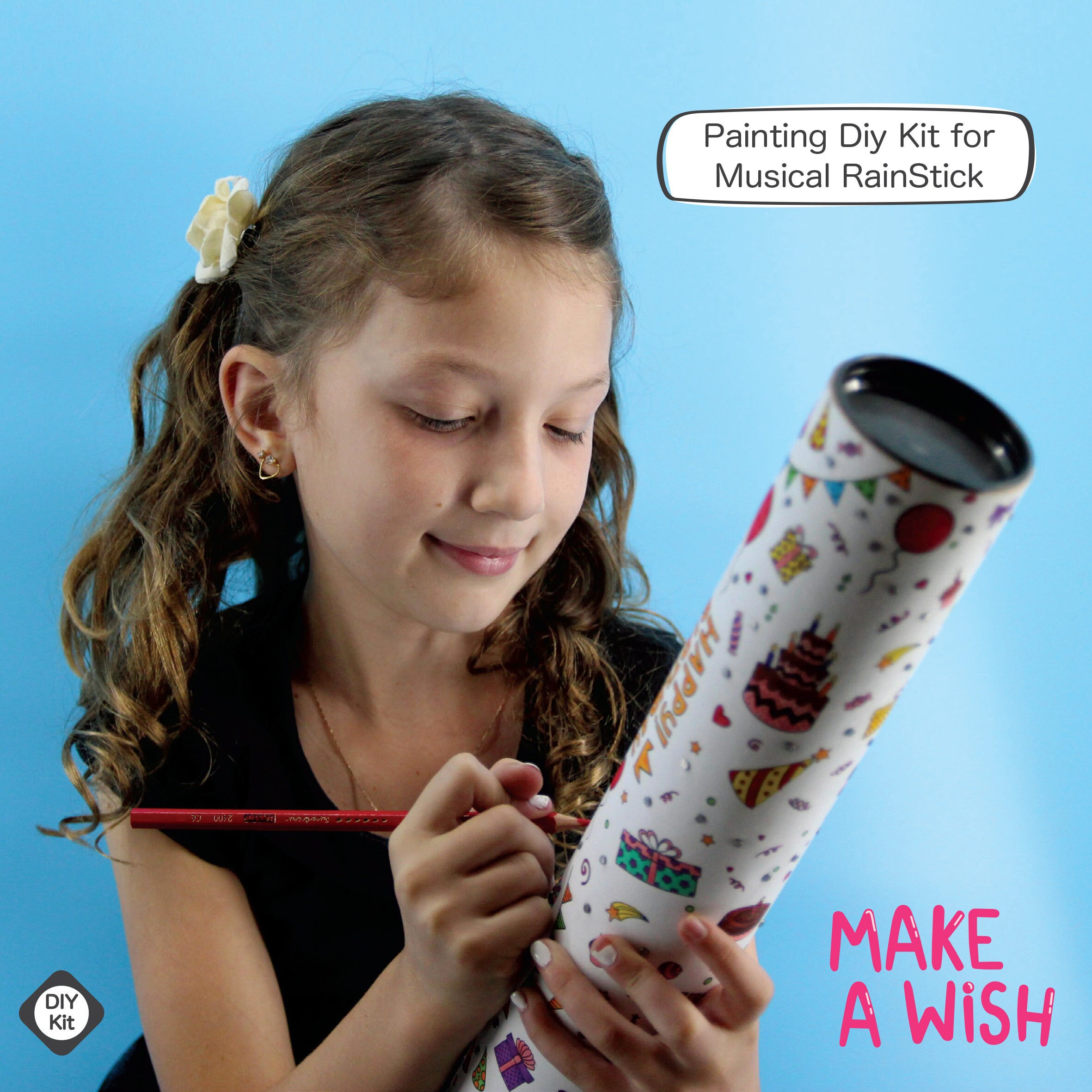 DIY Musical Rain Stick Kit for Kids, Birthday Celebration Kit, Craft ...