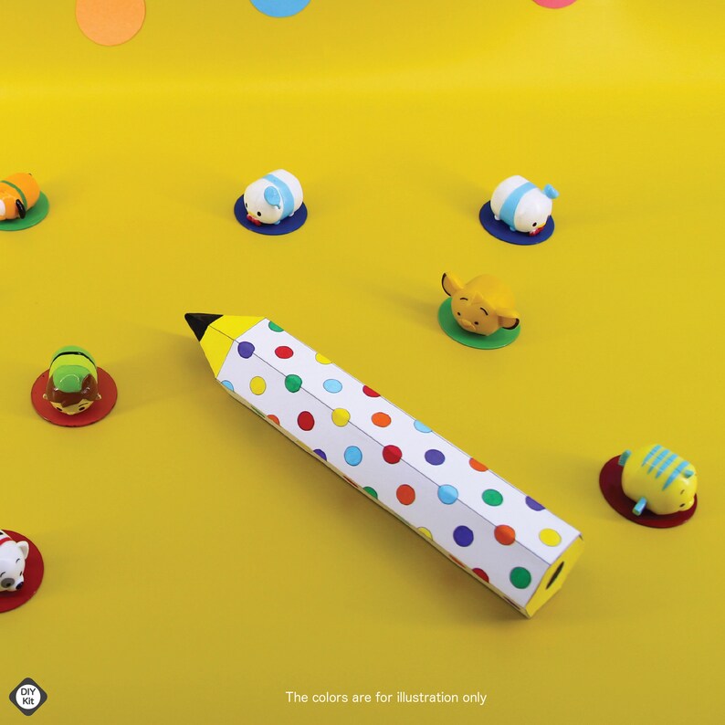 3D Coloring Dots Paper, Easy Papercraft Activity, Craft Paper Models ...