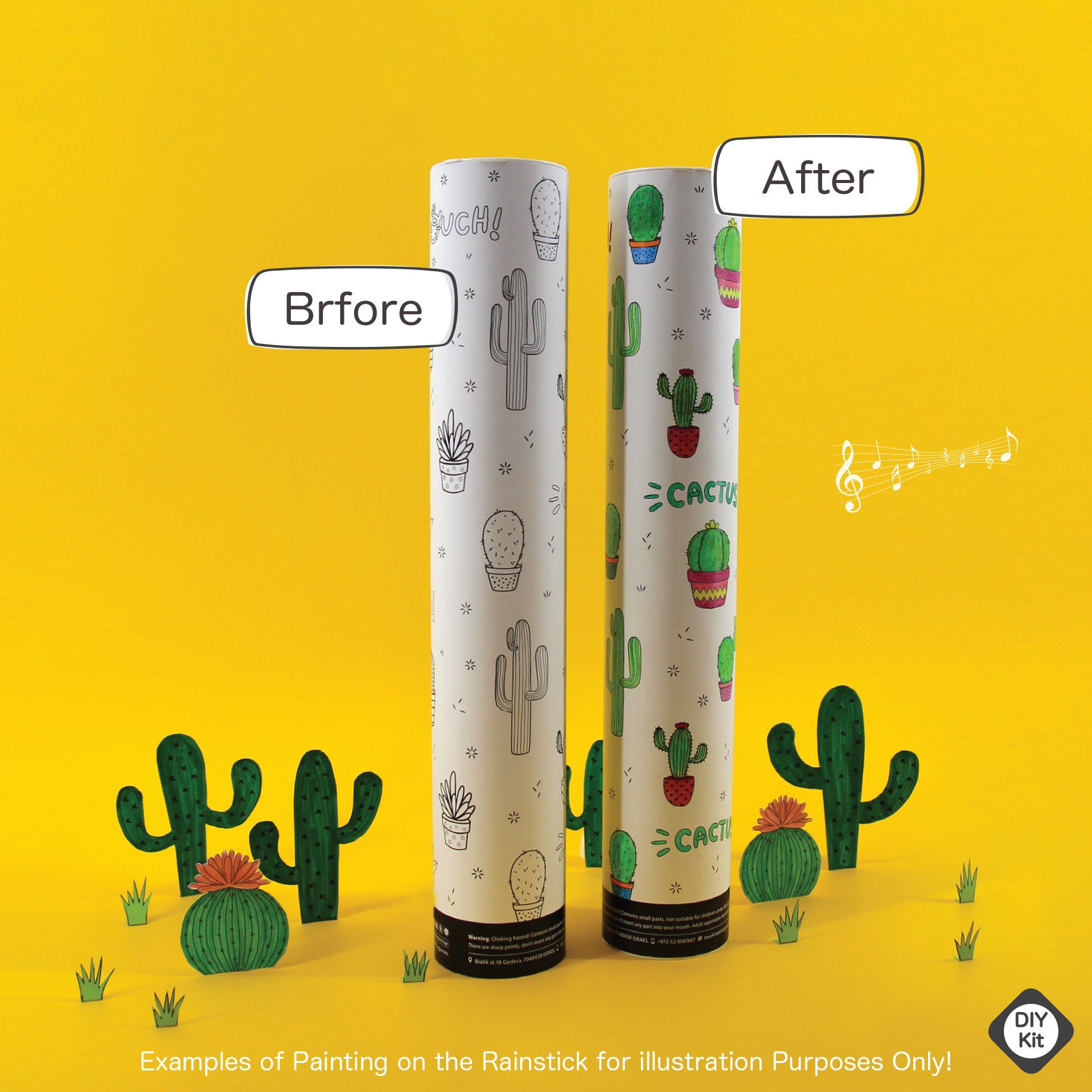 DIY Musical Rainstick Cactus Kit, Girls Craft Kits, DIY Kits at Home ...