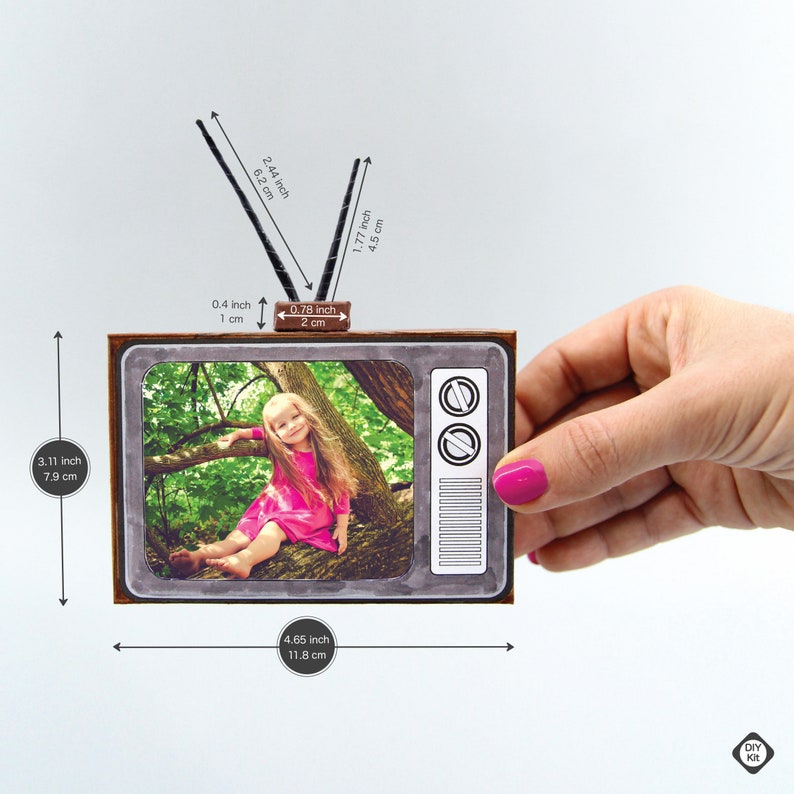 3D Coloring DIY TV Paper, Easy Papercraft Activity, Craft Paper Models ...