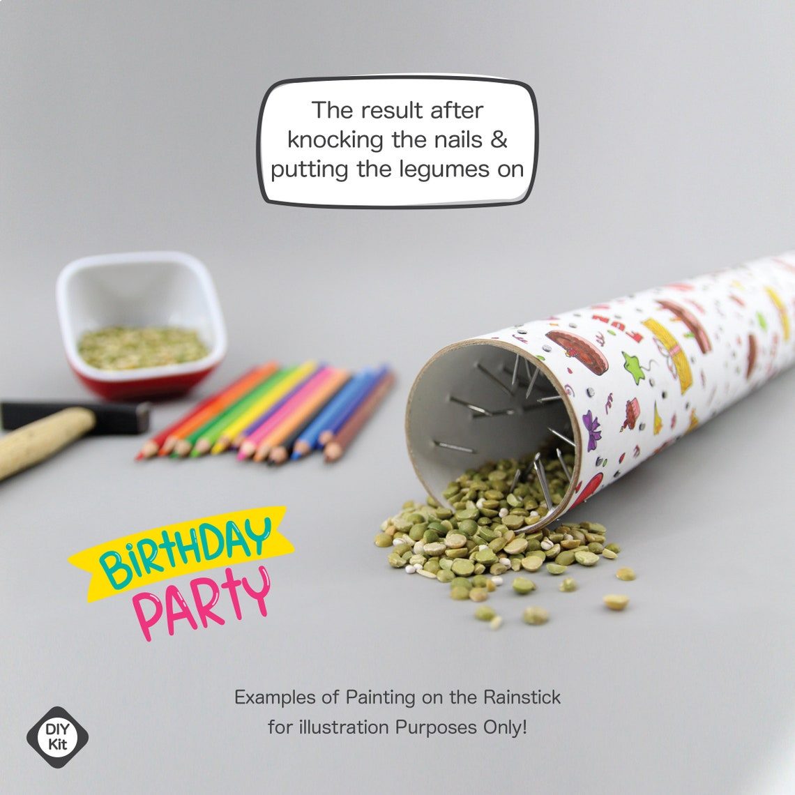 DIY Musical Rain Stick Kit for Kids Birthday Celebration Kit | Etsy