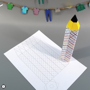 3D Coloring Pattern Paper, Easy Papercraft Activity, Craft Paper Models ...