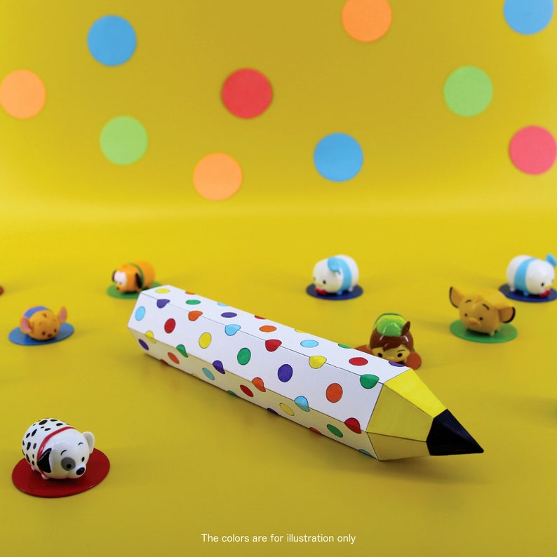 3D Coloring Dots Paper, Easy Papercraft Activity, Craft Paper Models ...