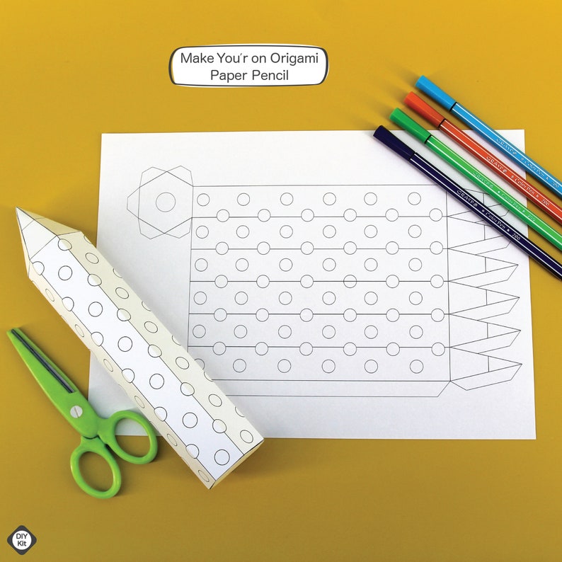 3D Coloring Dots Paper, Easy Papercraft Activity, Craft Paper Models ...