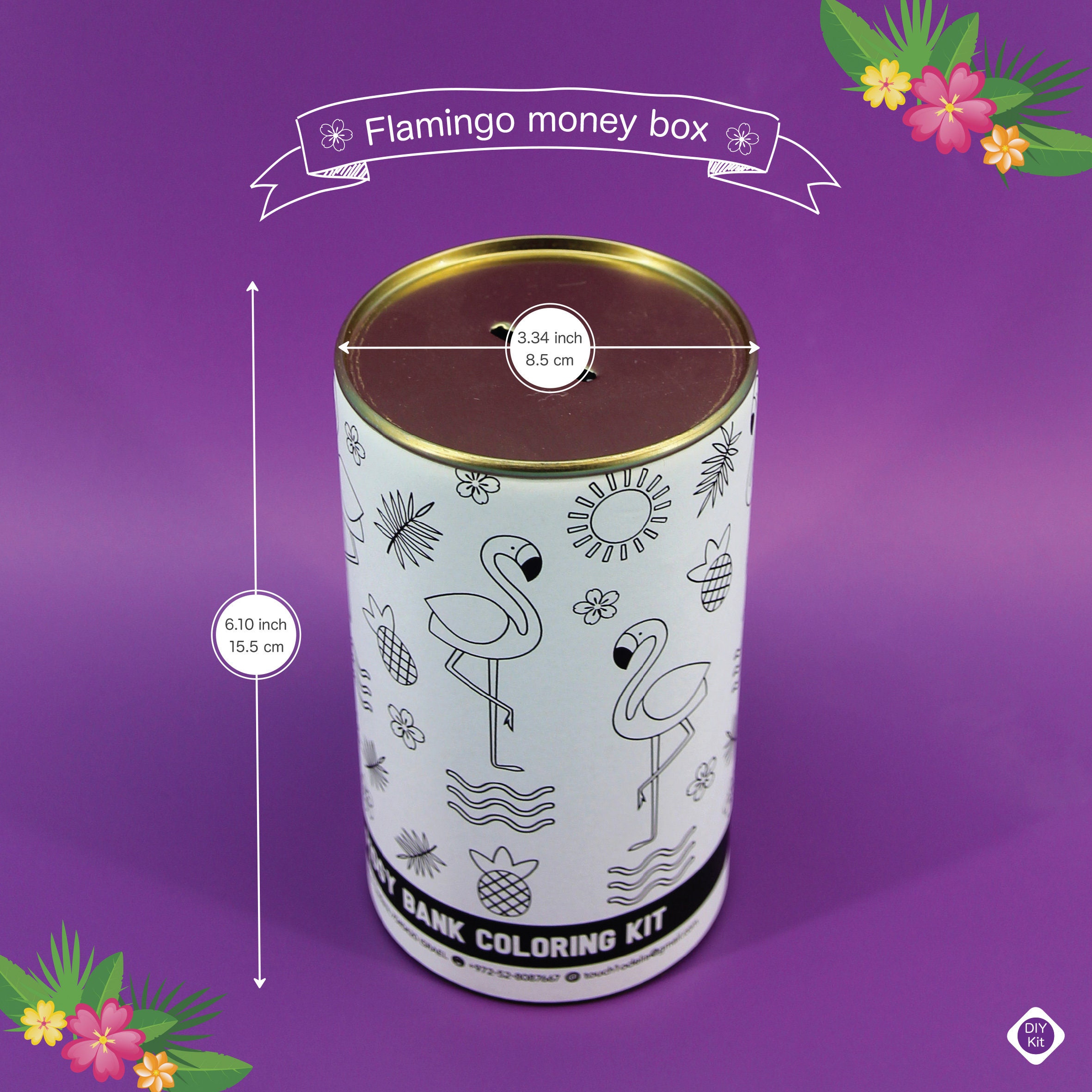 Girls Coloring Flamingo Kit, Unique Piggy Bank for Girls, Hanukkah Kids ...