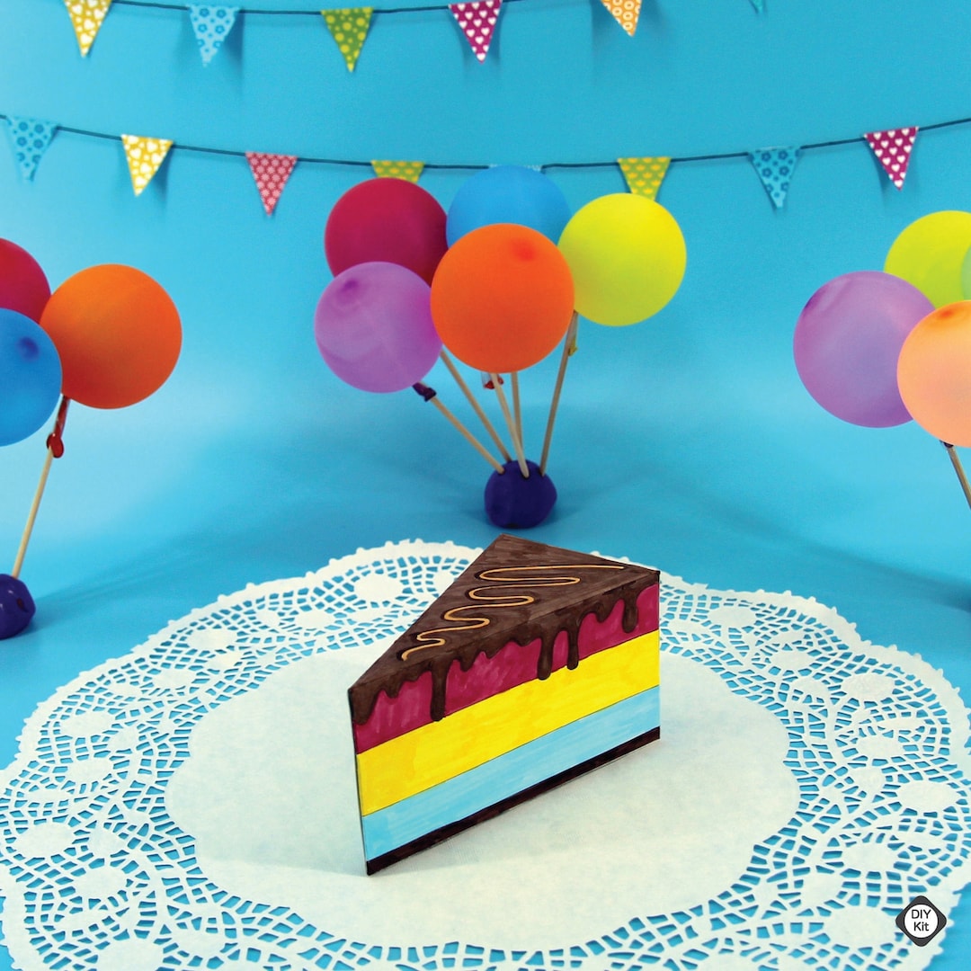 3D Coloring Dessert Paper, Easy Papercraft Activity, Craft Paper Models ...