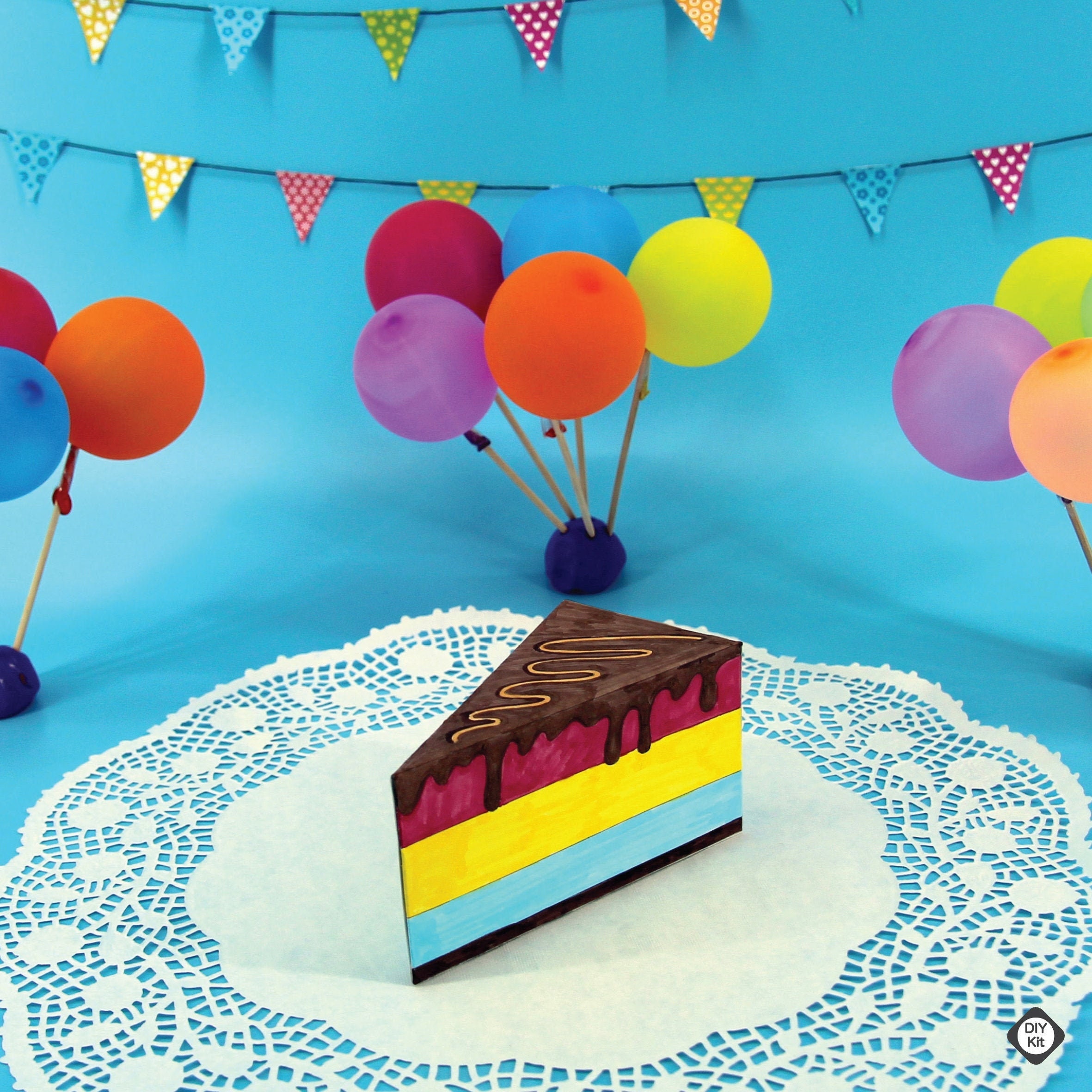 3D Coloring Dessert Paper, Easy Papercraft Activity, Craft Paper Models ...