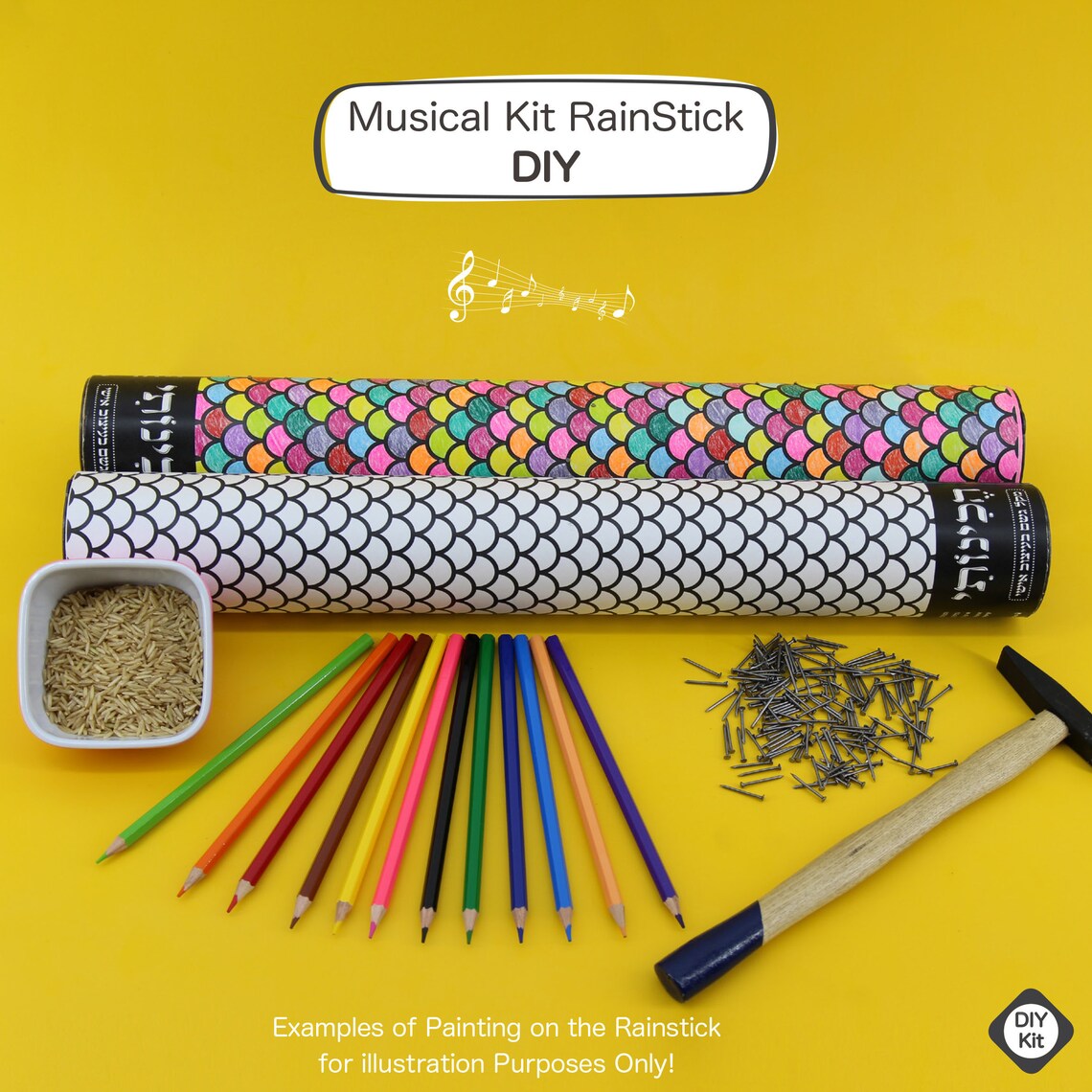 DIY Musical Rainstick Kit for Kids, Kids Craft Kits, Diy Activity Kit ...