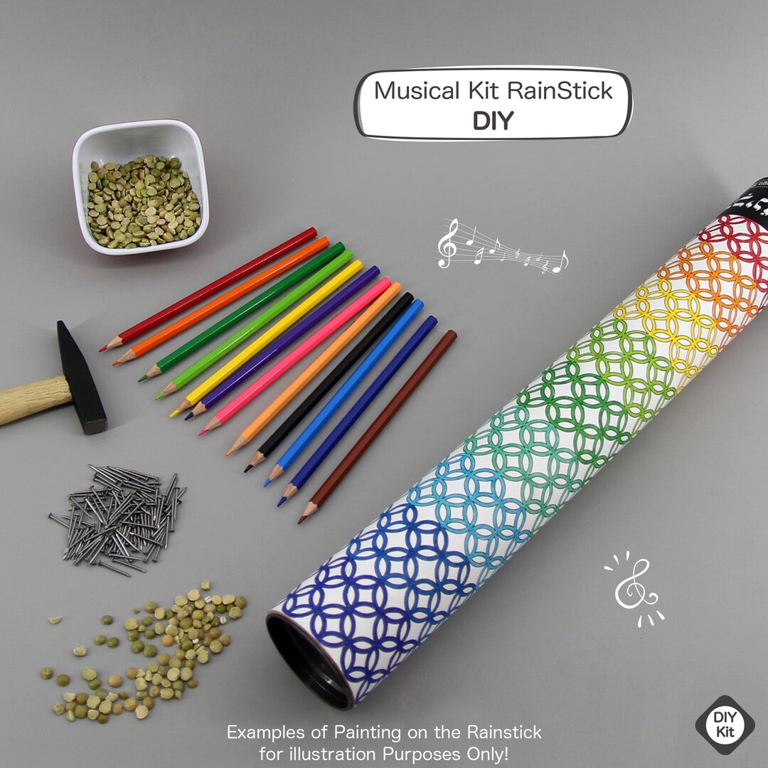 DIY Musical Tall Rainstick Mandala Kit, Girls Craft Kits ,DIY Kits at ...