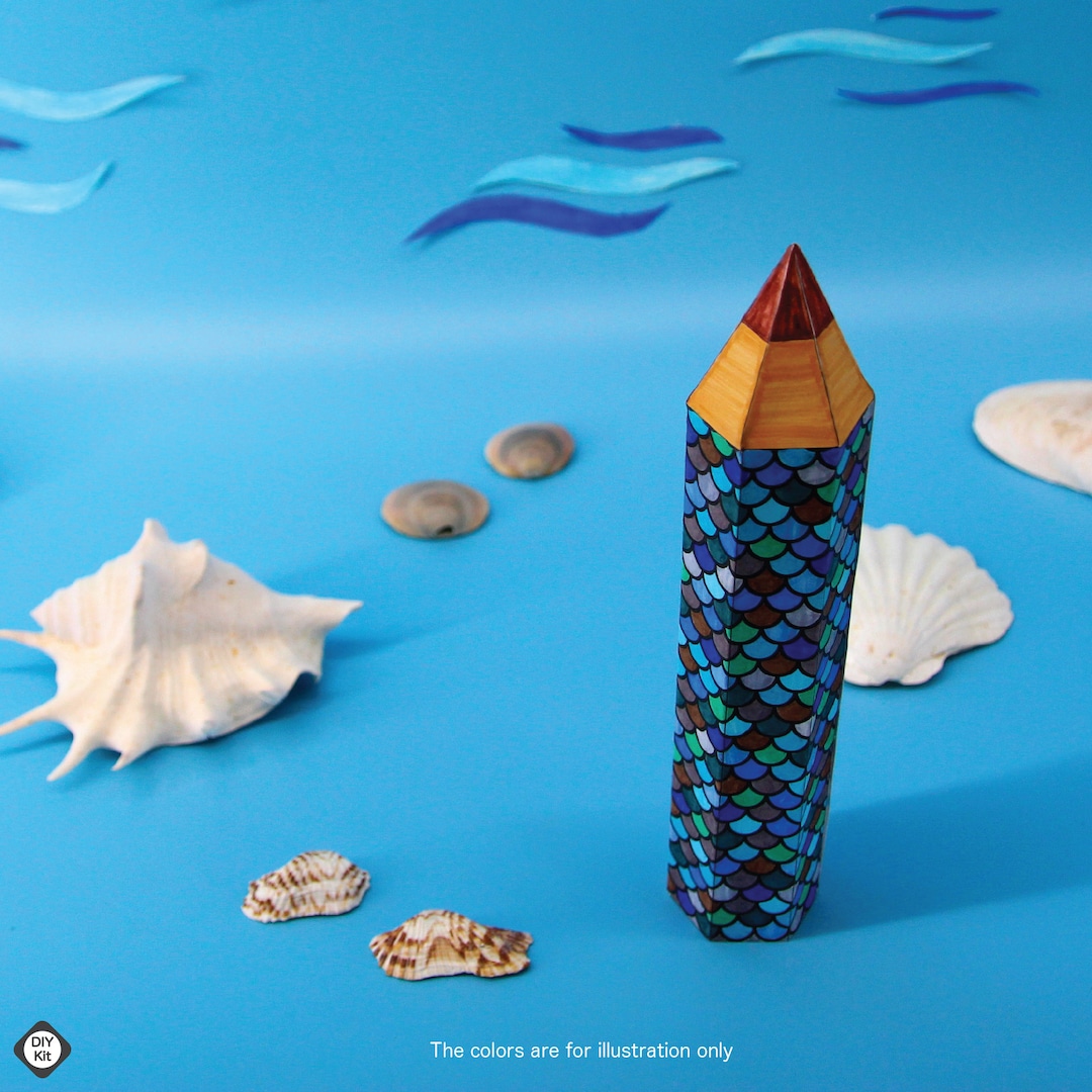 3D Coloring Papercraft Instant Download pdf, Kids 3D Paper Sculpture ...