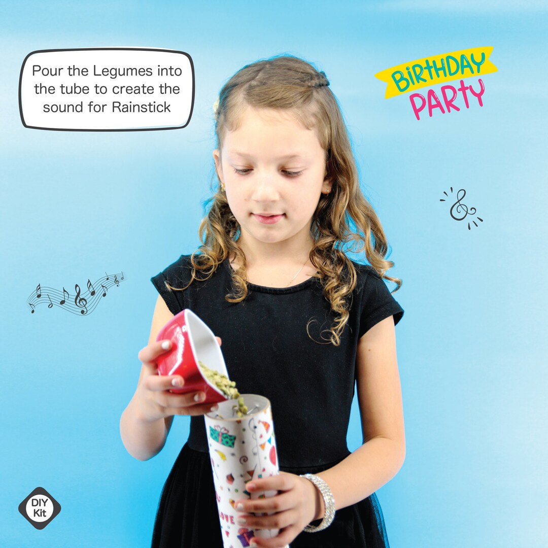DIY Musical Rain Stick Kit for Kids, Birthday Celebration Kit, Craft ...