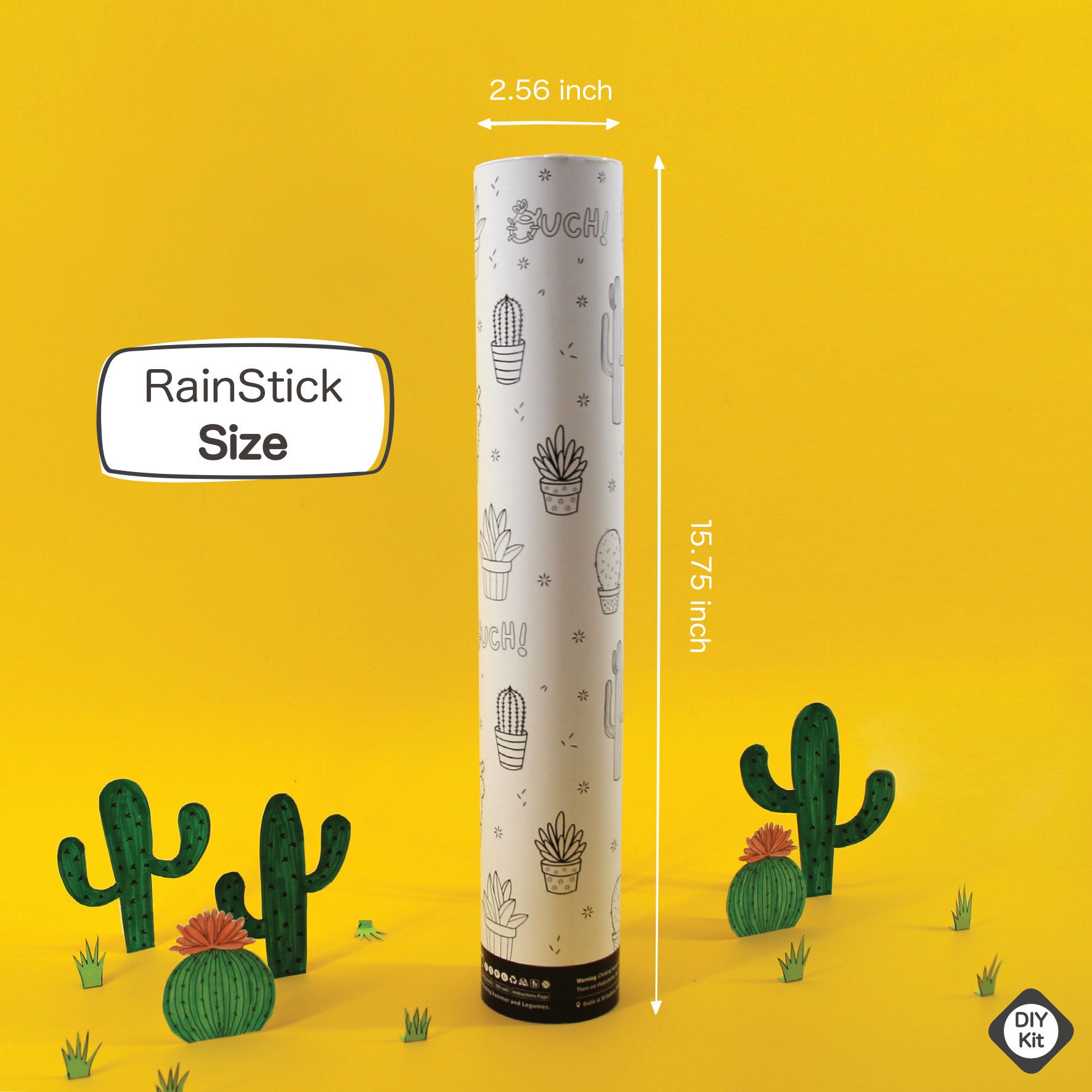 DIY Musical Rainstick Cactus Kit, Girls Craft Kits, DIY Kits at Home, Girls and Boys Coloring ...
