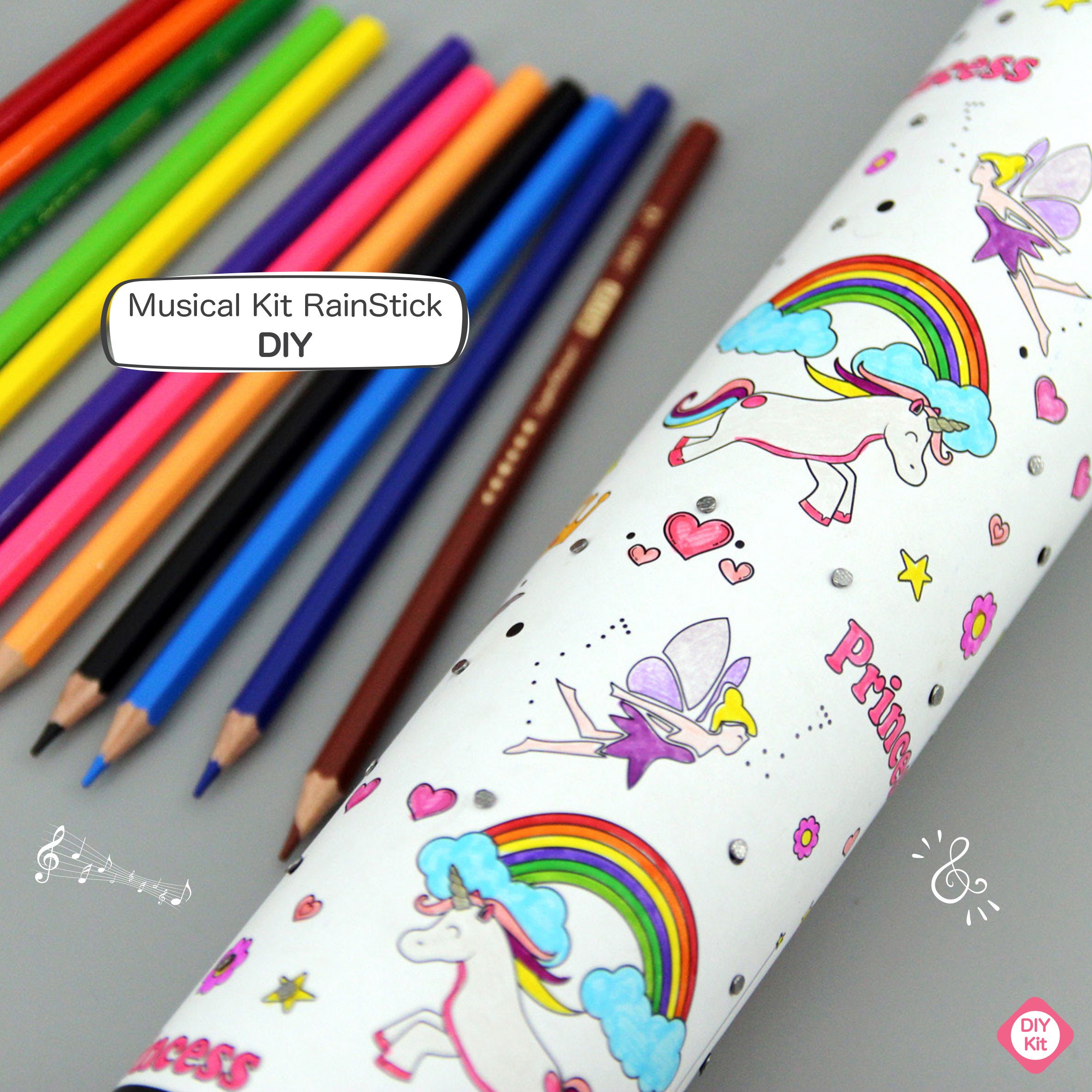 DIY Musical Rainstick Kit for Girls, Birthday Activity Kit, Girls Craft ...