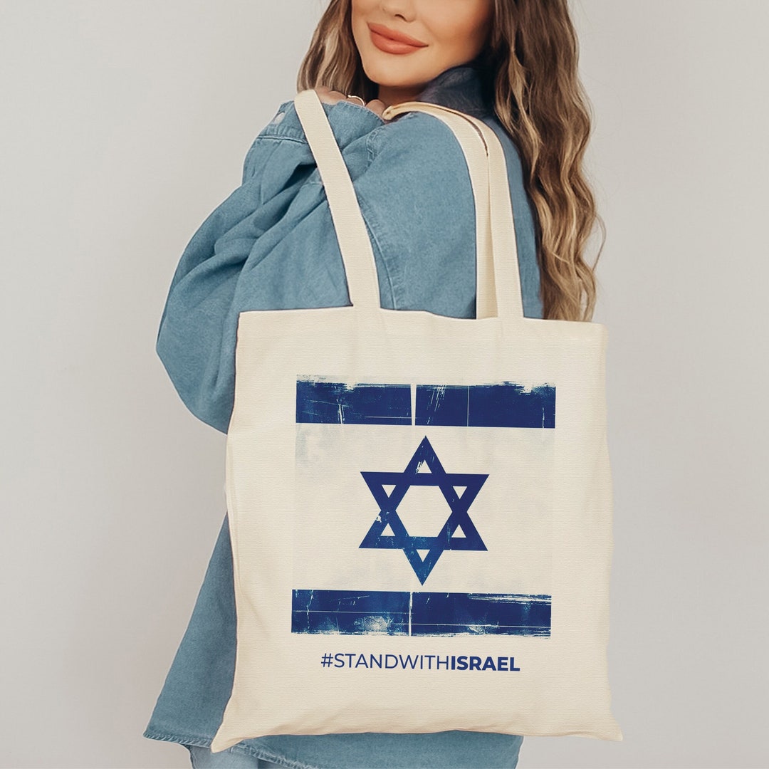 Israeli Flag Canvas Tote Bag | Star of David | Gift Shopping Tote Bag ...