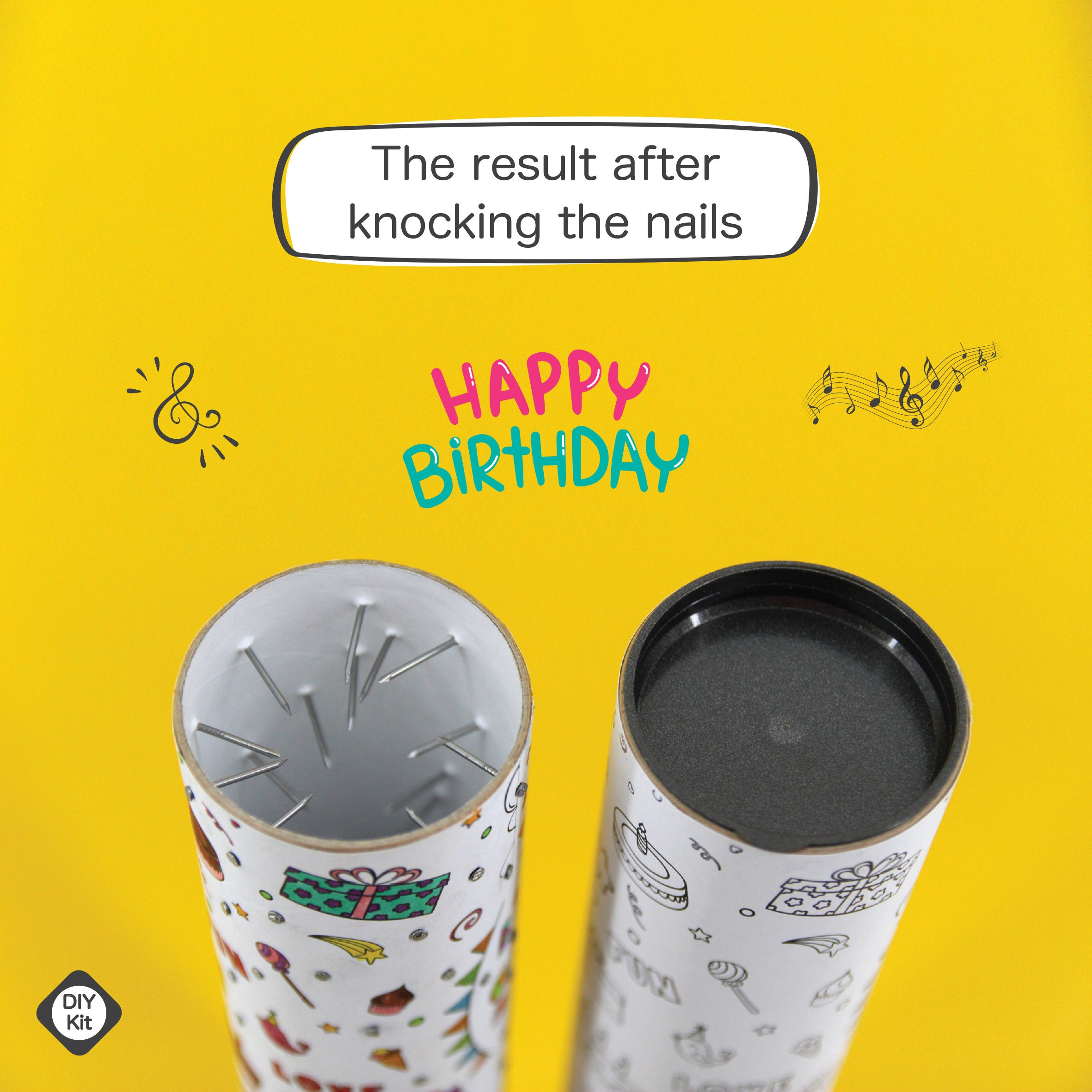 DIY Musical Rain Stick Kit for Kids, Birthday Celebration Kit, Craft ...