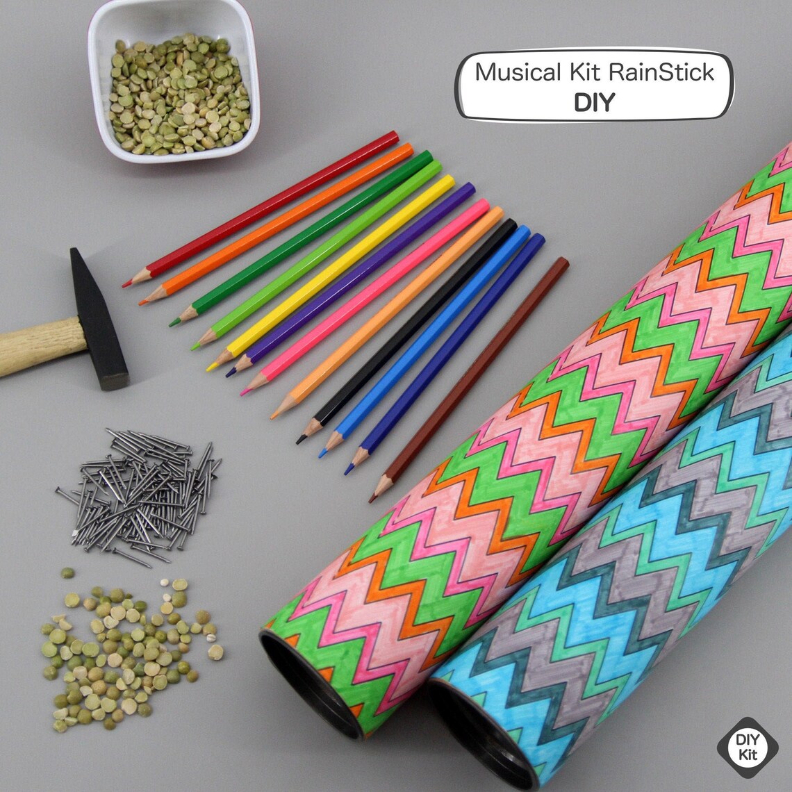DIY Musical Rainstick Kit for Boys, Kids Craft Kits, Diy Activity Kit ...