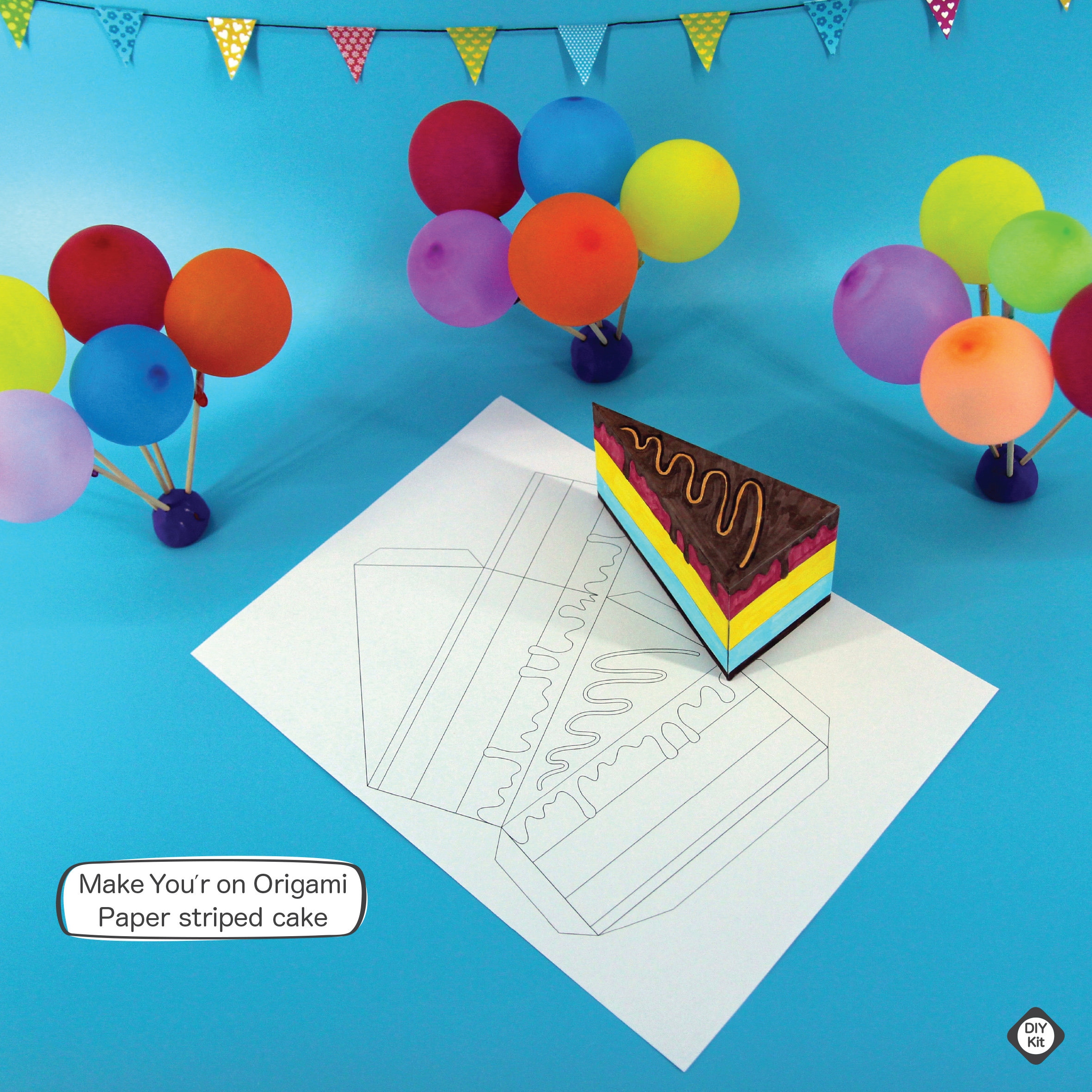 3D Coloring Dessert Paper, Easy Papercraft Activity, Craft Paper Models ...