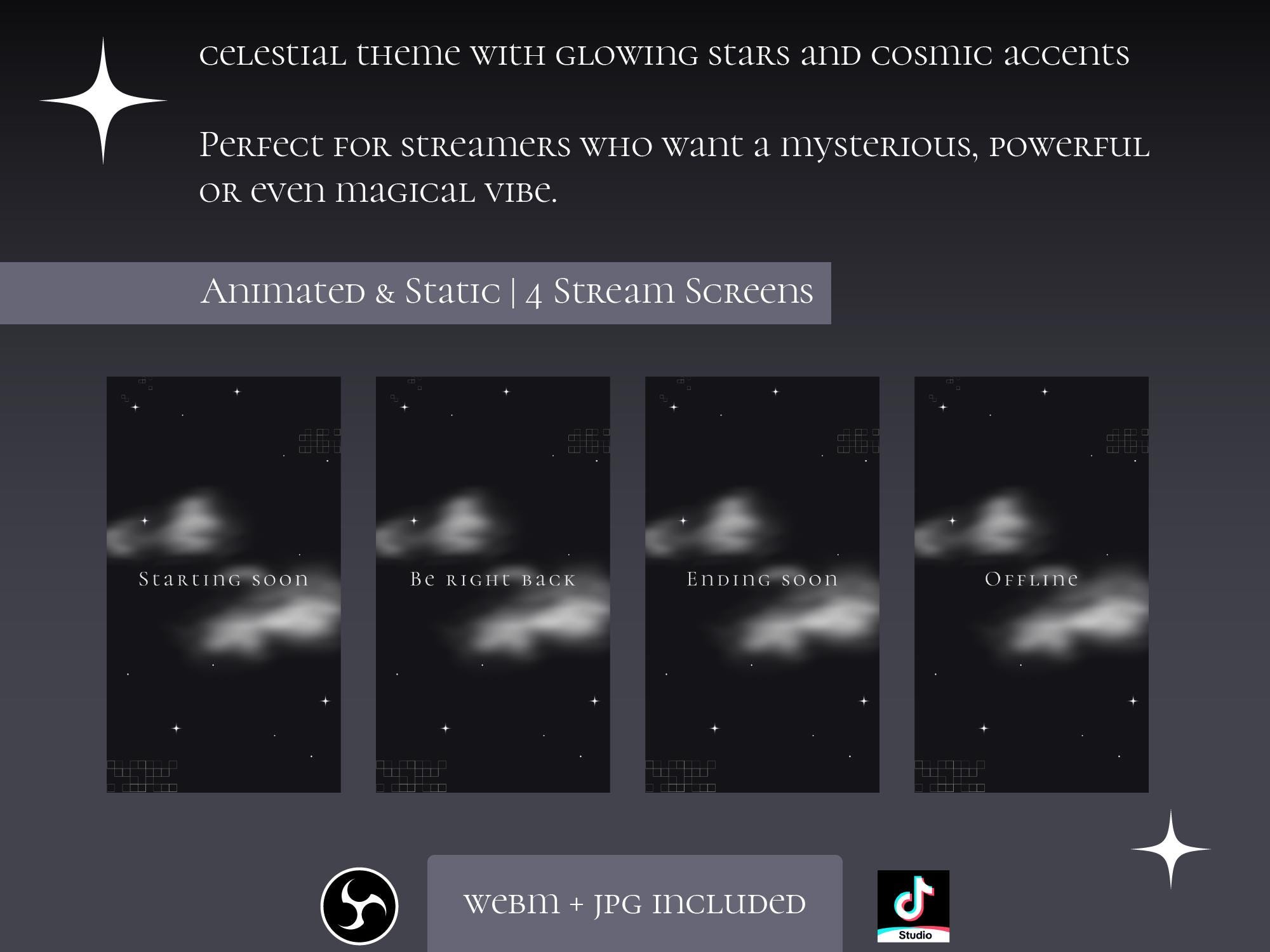 Starting Soon Screen | Animated Obs Overlay With Be Right Back, Ending ...