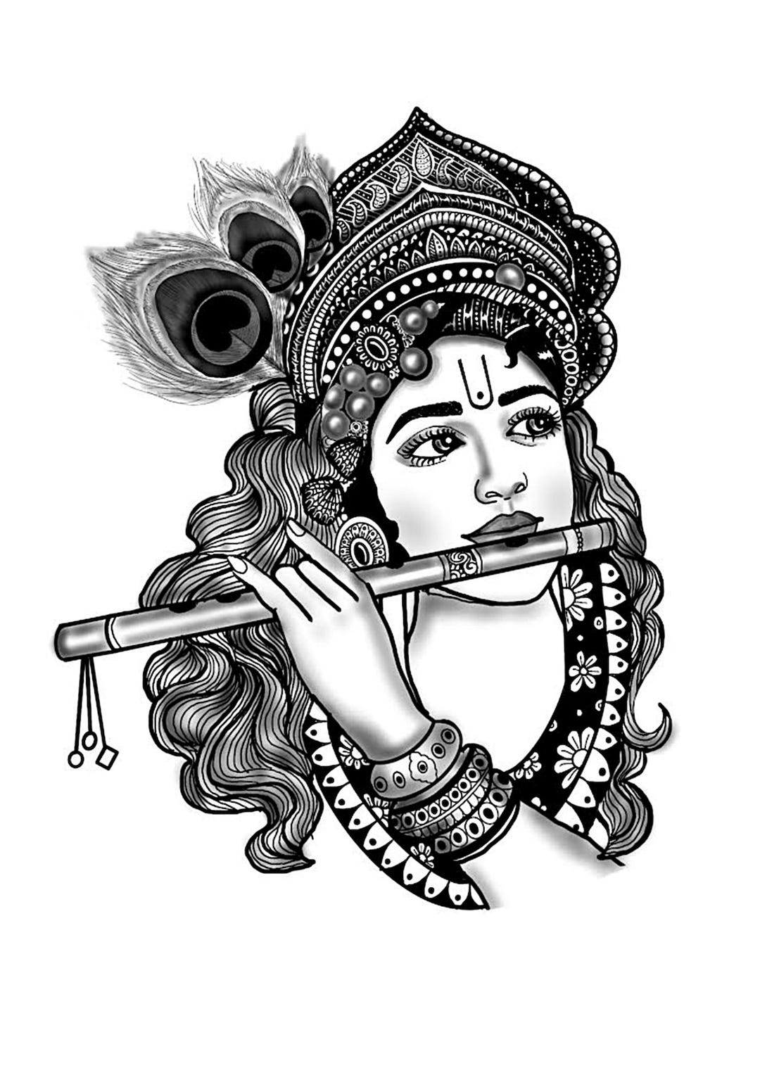Krishna A4 Printable - Etsy