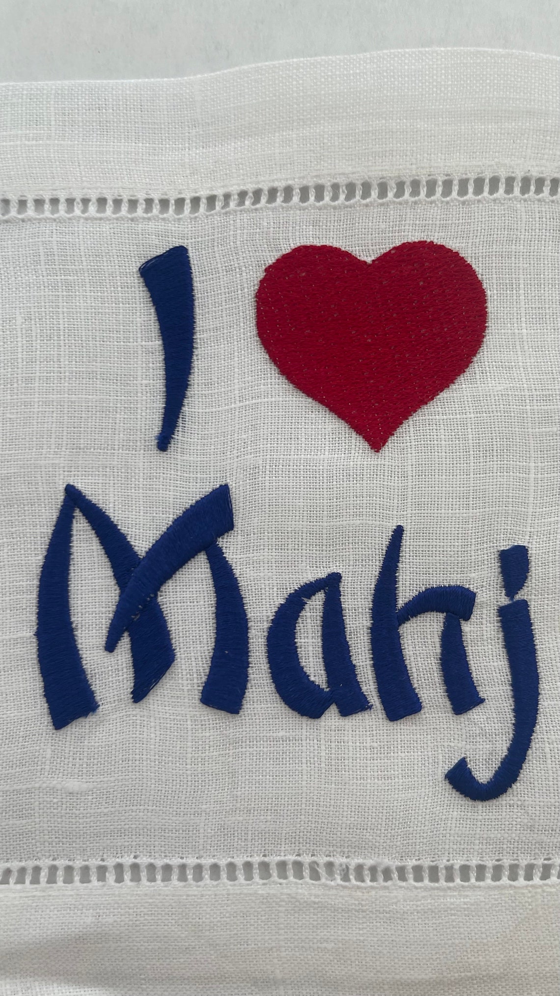 Mah Jongg Cocktail Napkins Linen Asian Chinese Love Mahj Bar Cart Decor ...