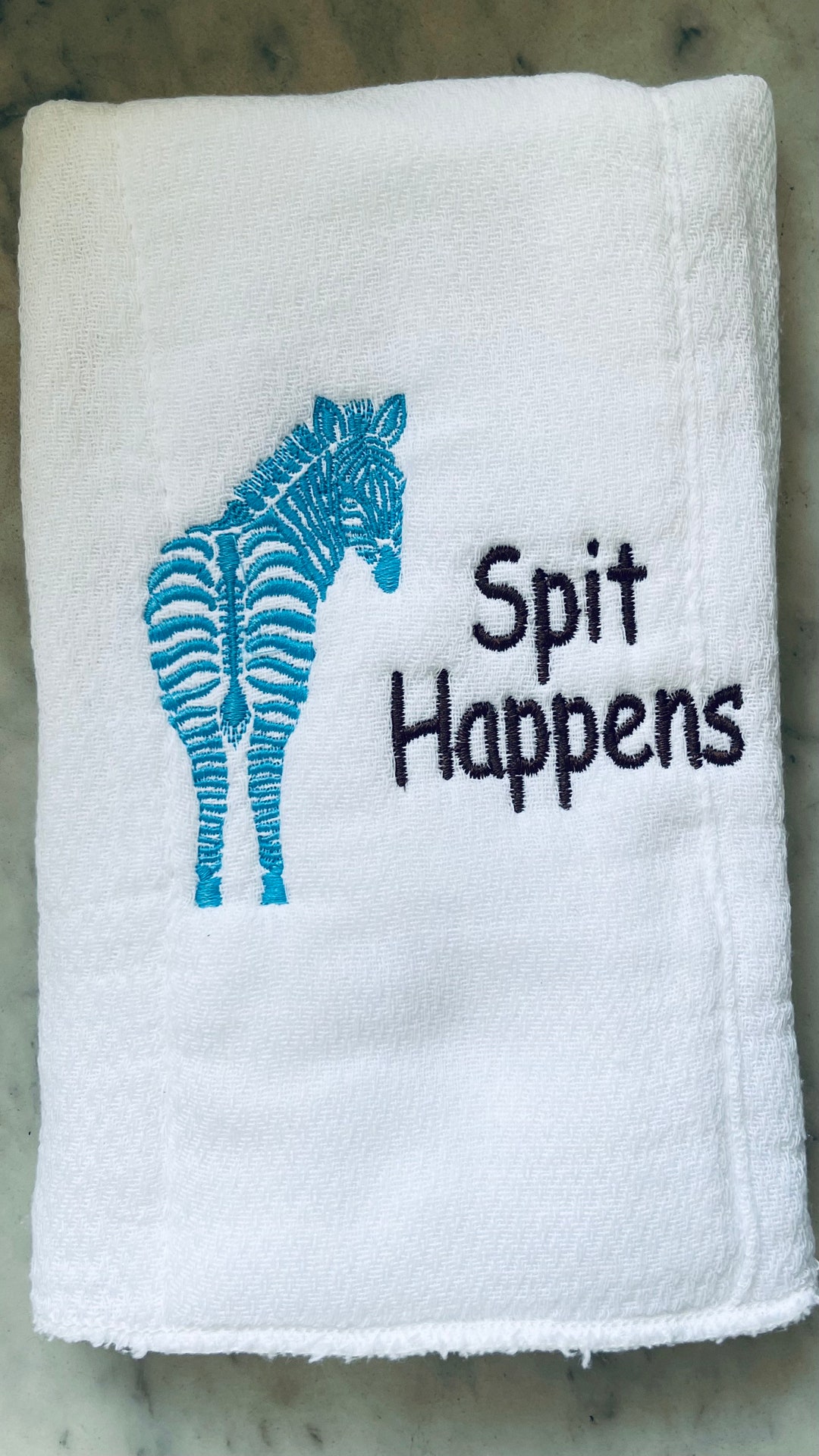 Baby Burp Cloth, Spit Happens, Embroidered Burp Cloth, Personalized ...