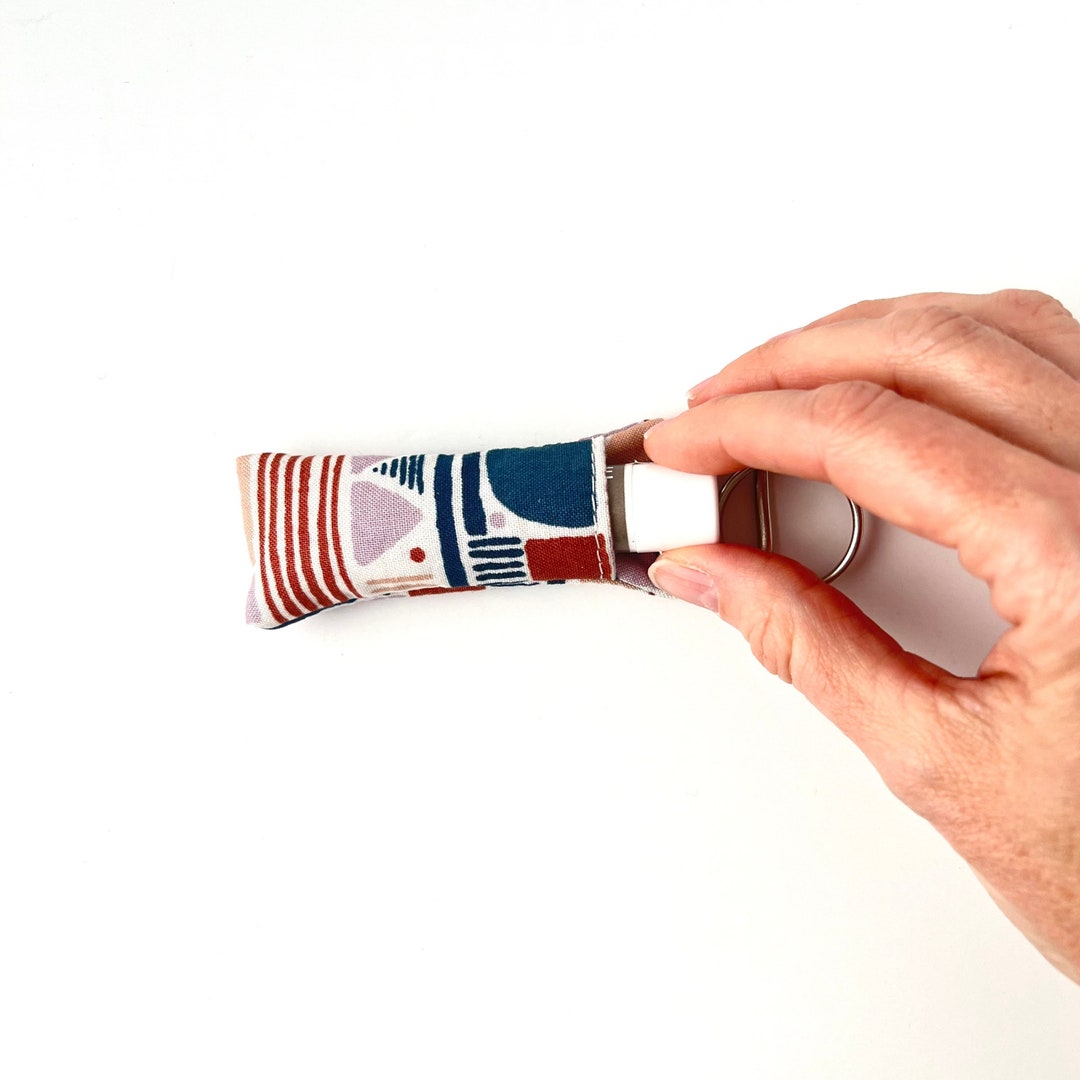 Lip Balm Keychain Sunset Shape Study Fabric Lip Balm Holder - Etsy