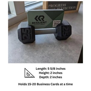 Dumbbell Business Card Holder, Gym Gift, Fitness Trainer Desk Accessory ...